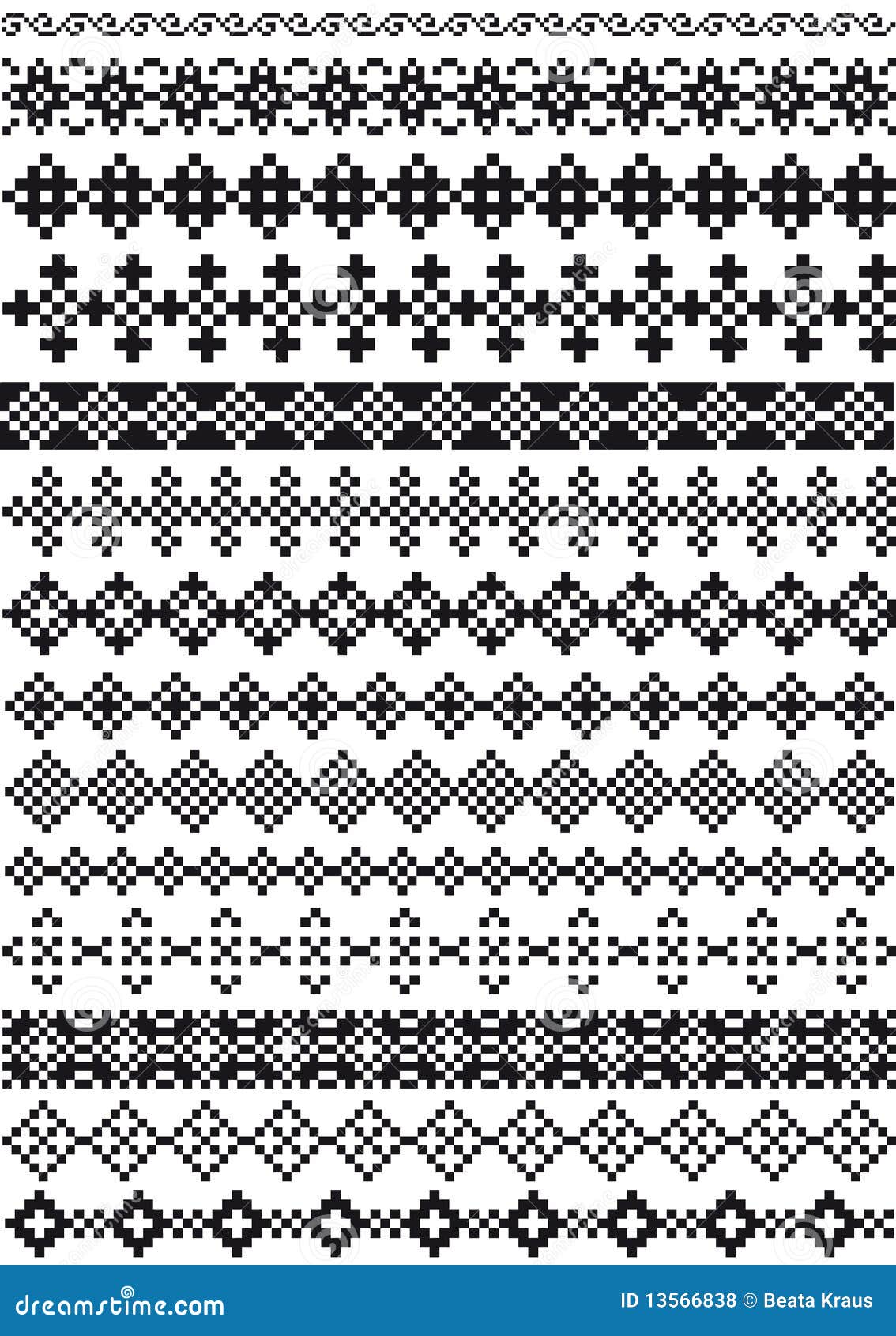 Pixel borders, stock vector. Illustration of abstract - 13566838