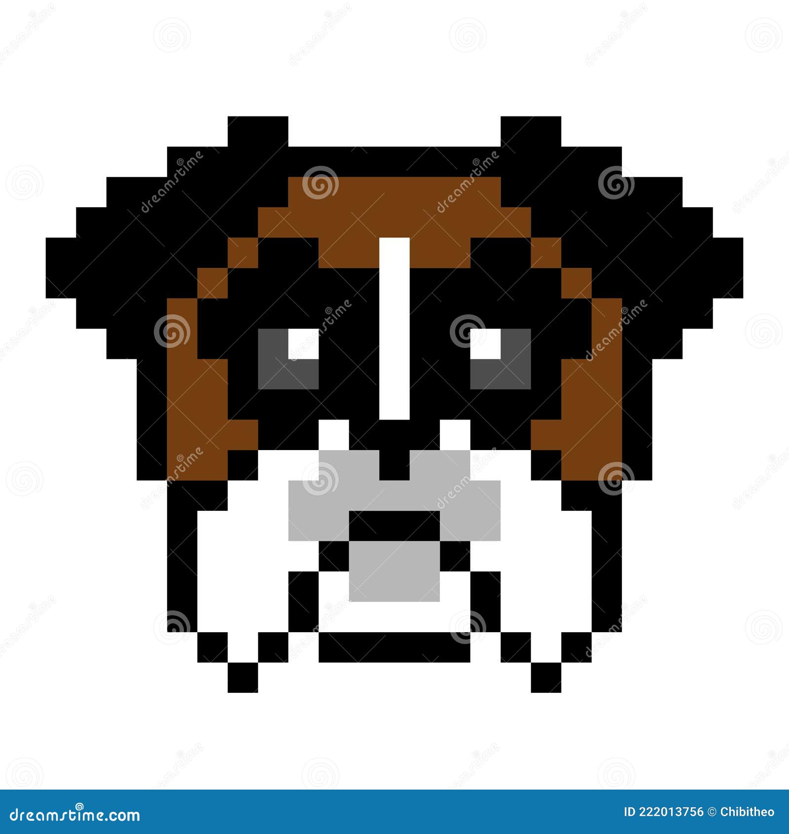 Pixel Boxer Dog Image Vector Stock Vector - Illustration of flat ...