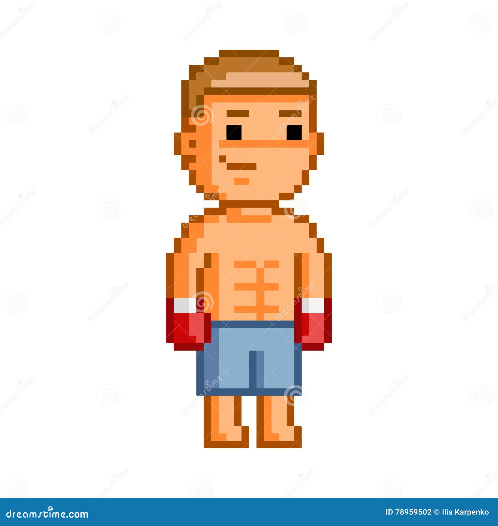 Pixel Boxer: Photorealistic 3d 8 Bit Cartoon Character In Boxing Action ...