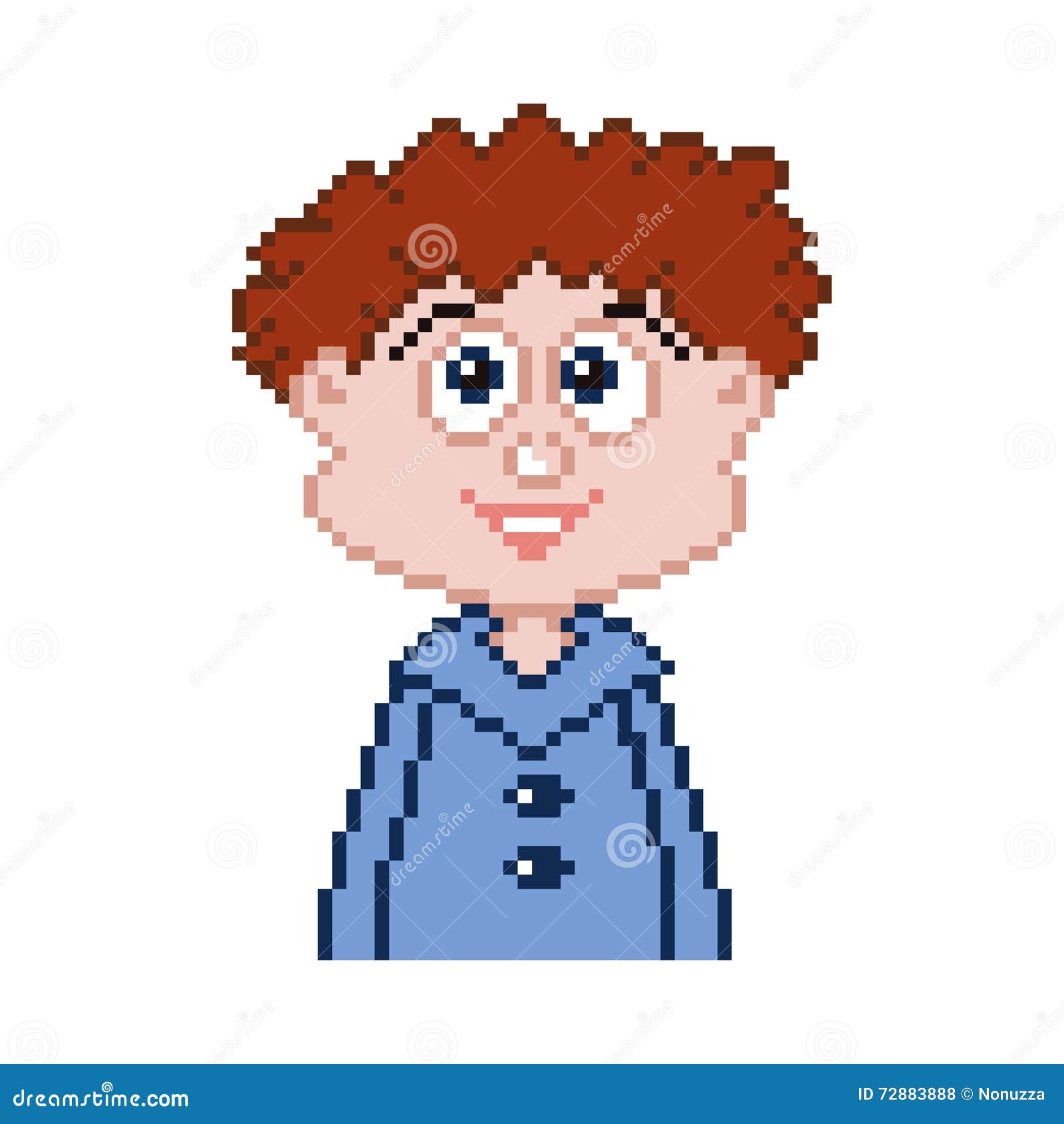 Pixel boy icon stock vector. Illustration of pixel, icon - 72883888