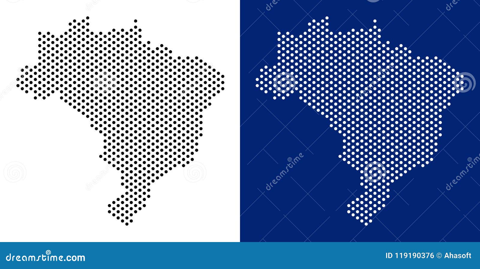 Dot Brazil Map stock vector. Illustration of place, mosaic - 119190376