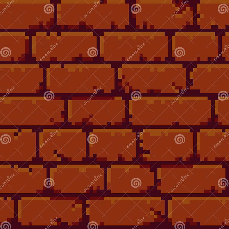 Pixel Brick Wall stock vector. Illustration of level - 83695317