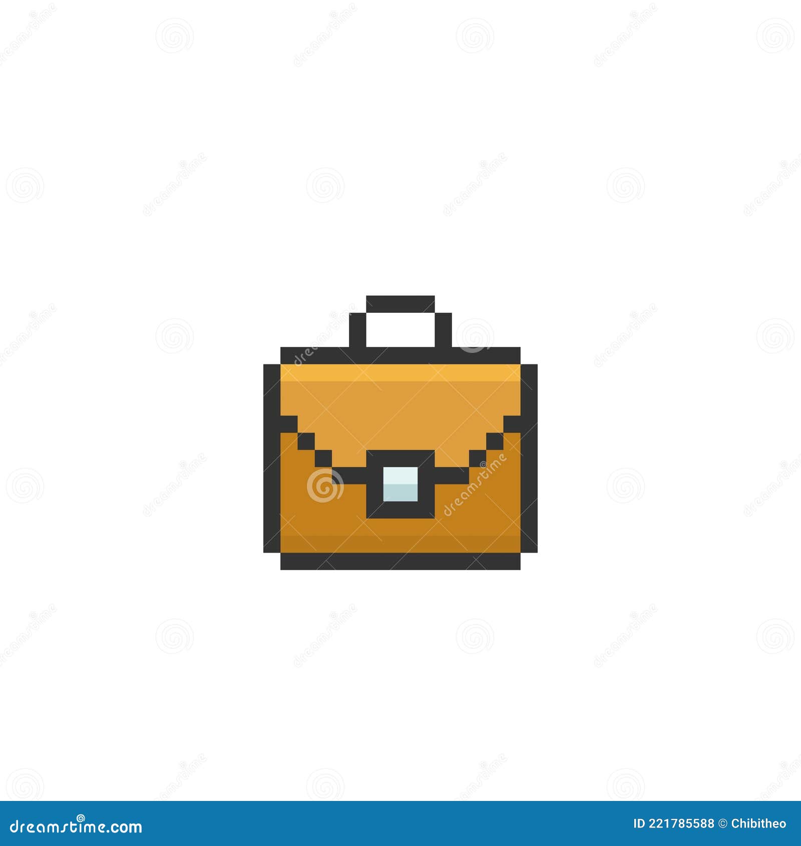 Pixel Briefcase Logo Image. Vector Illustration of an 8 Bit Game Stock ...