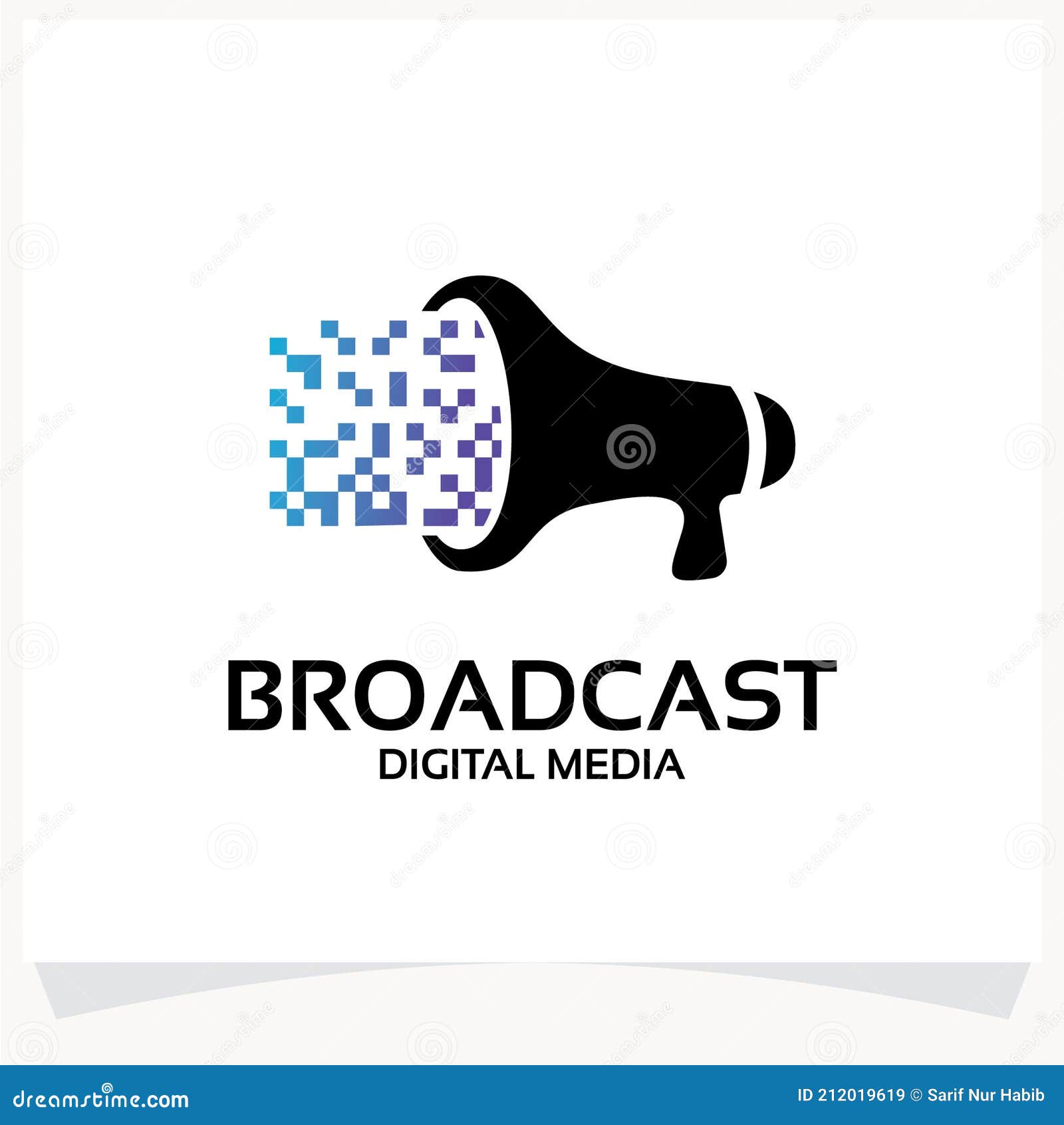 Pixel Broadcast Logo Template Design Vector Inspiration. Icon Design ...