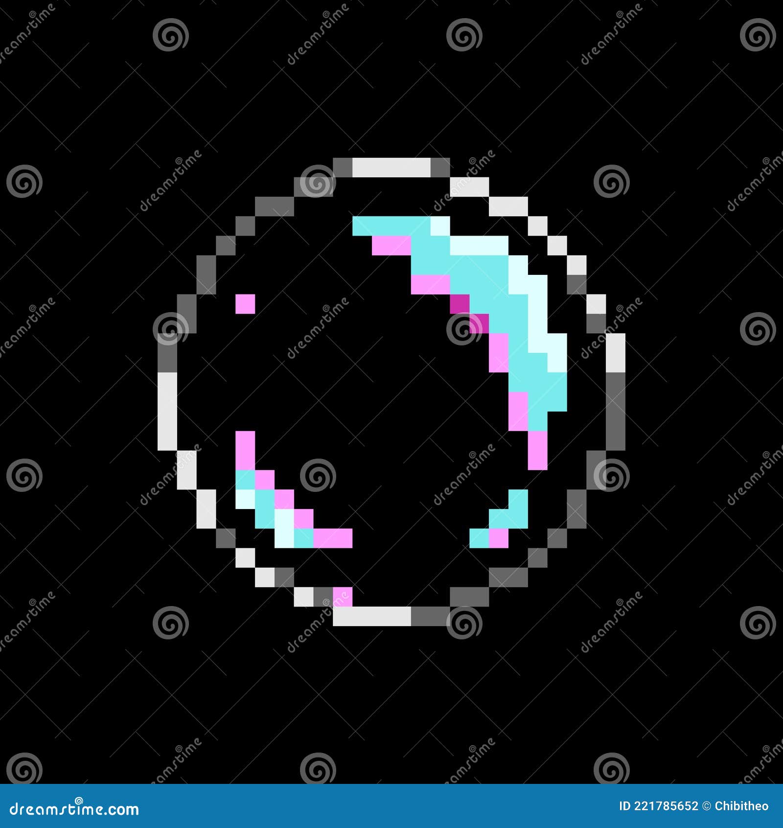 Pixel Bubble Ball. Vector Illustration of Pixel Art Stock Vector ...