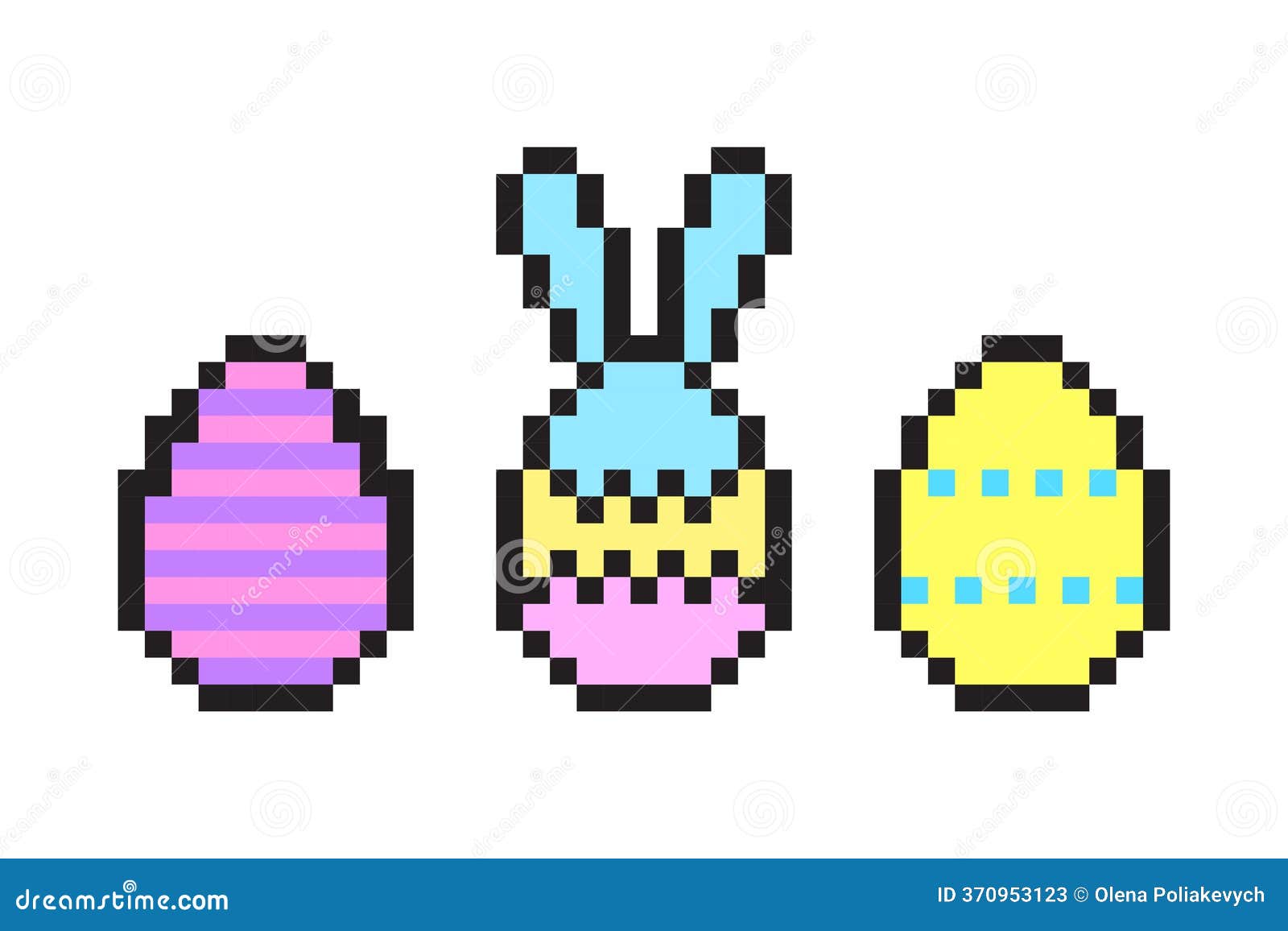 Pixel Art Of Bunny Japanese Cloth Vector Illustration | CartoonDealer ...