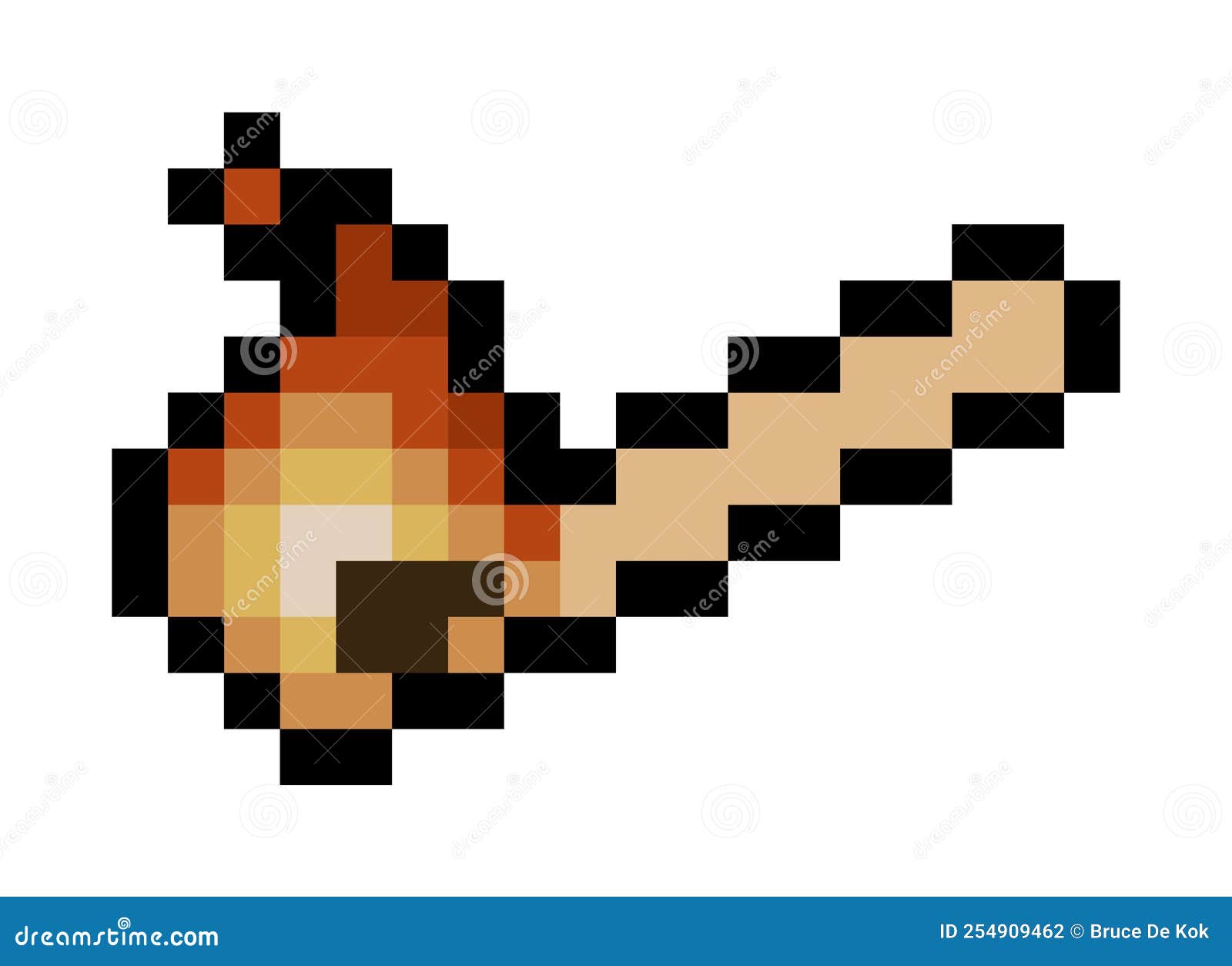 Pixel Burning Match Stick - Isolated 8 Bit Vector Stock Vector ...