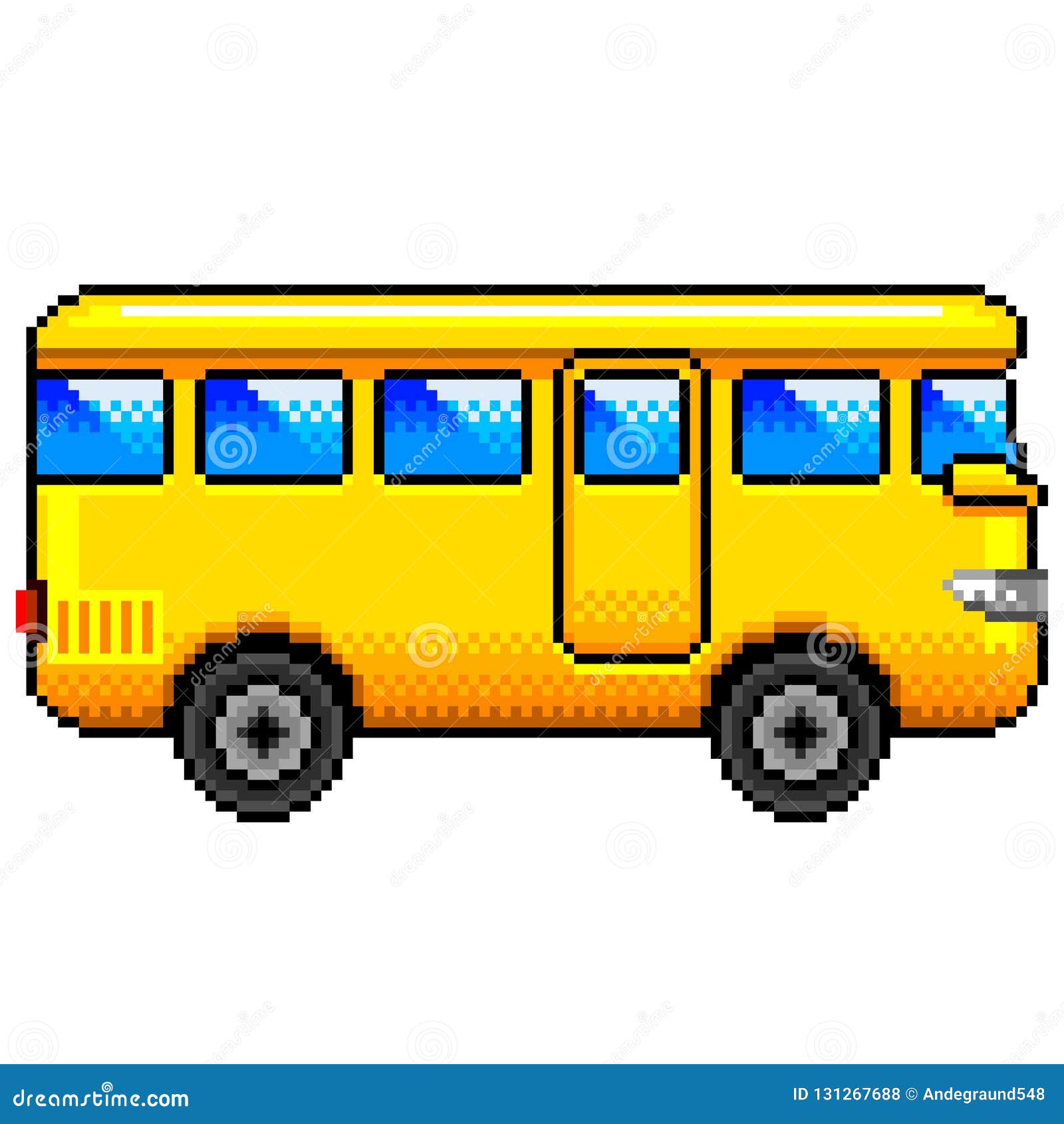 Pixel bus isolated vector stock vector. Illustration of transport ...