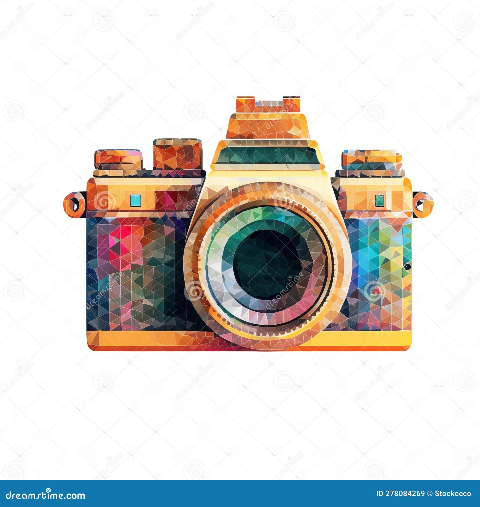 Pixel Camera Icon Design on White Background Stock Illustration ...