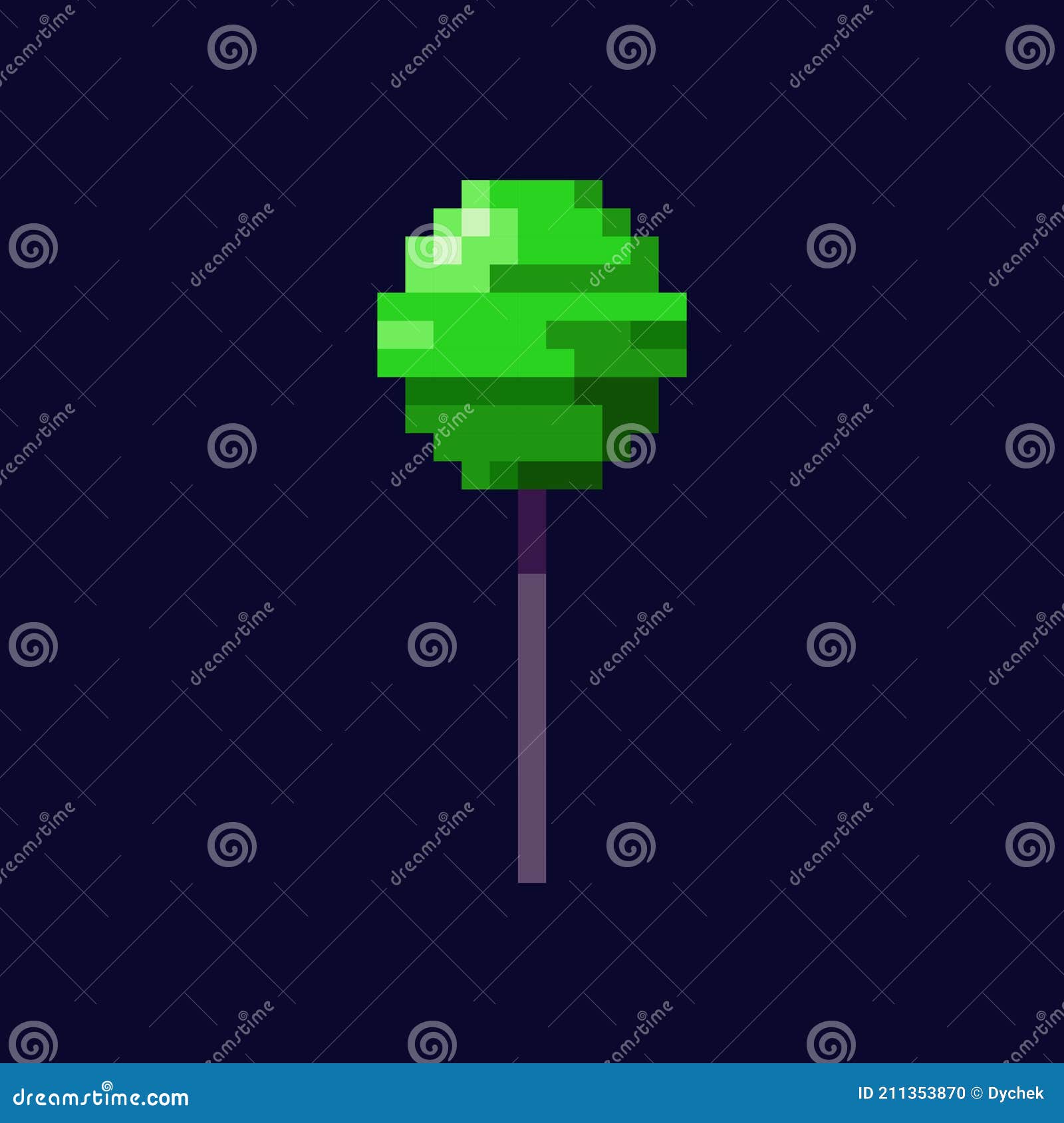 Pixel Candy. Mosaic. Simple Flat Vector Illustration on a White ...