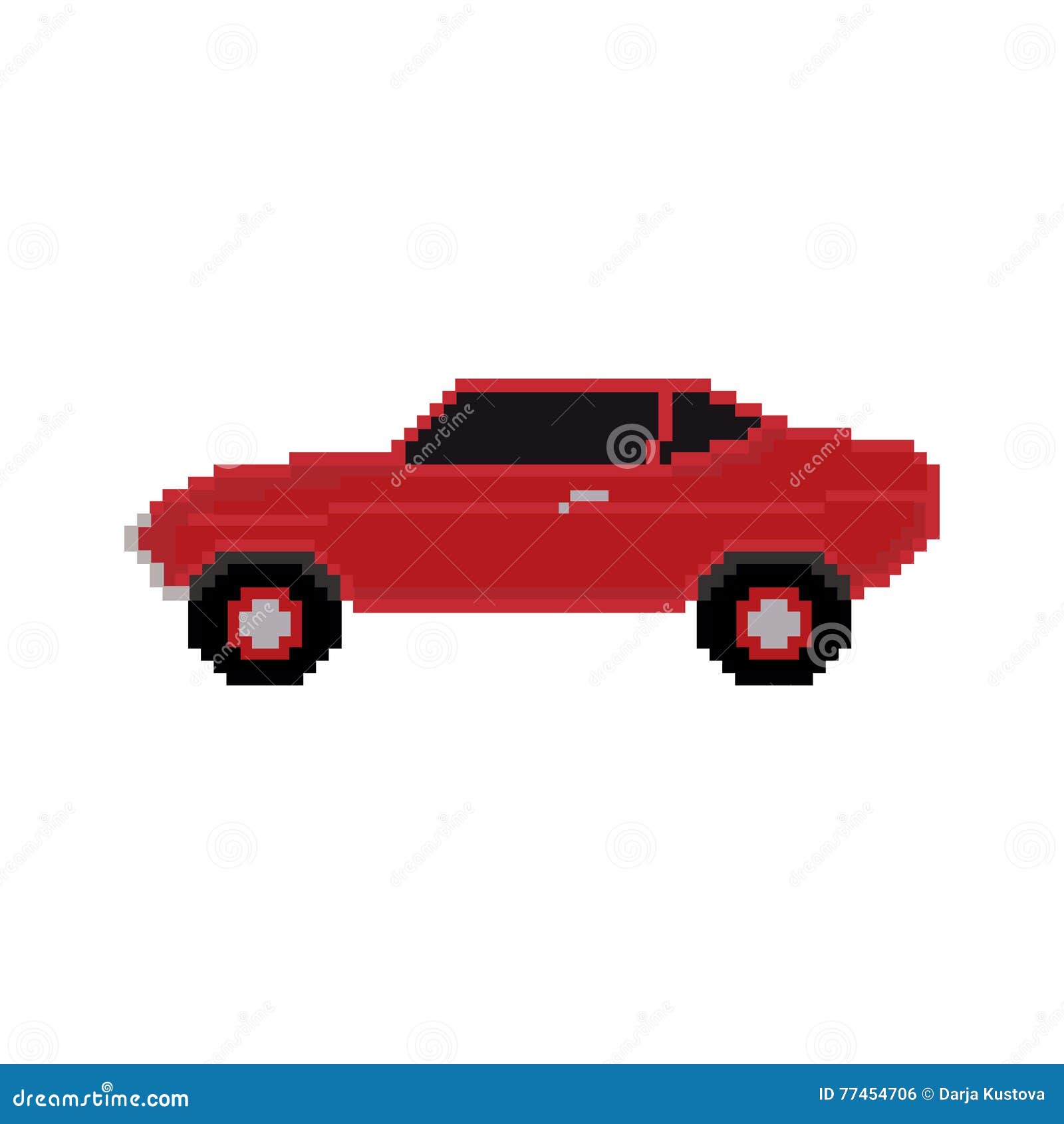 Pixel car stock illustration. Illustration of transport - 77454706