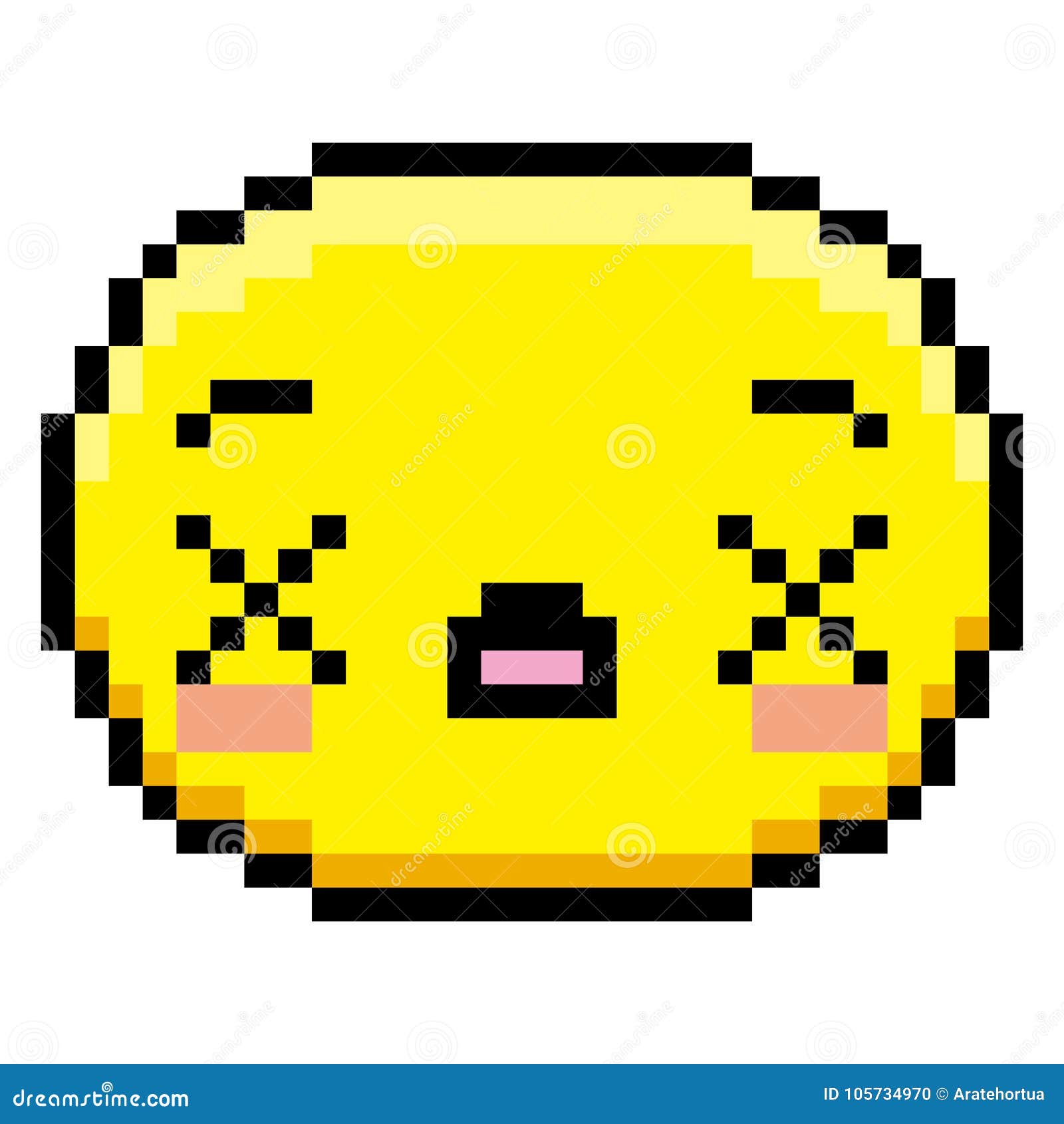 Pixel Cartoon Dead Face stock illustration. Illustration of abstract ...