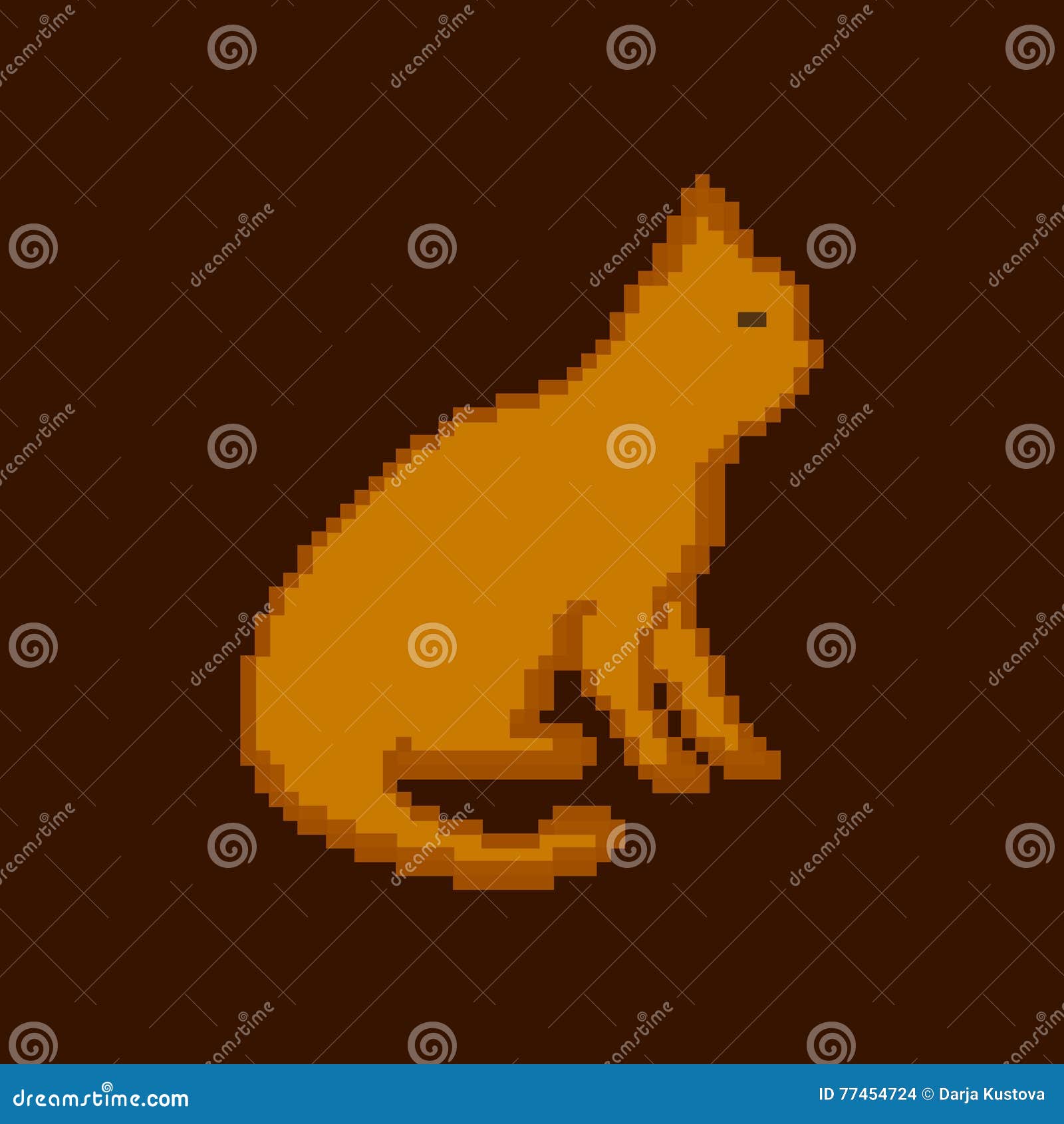 Pixel Art Animal Head Logo Icon Vector | CartoonDealer.com #128680724