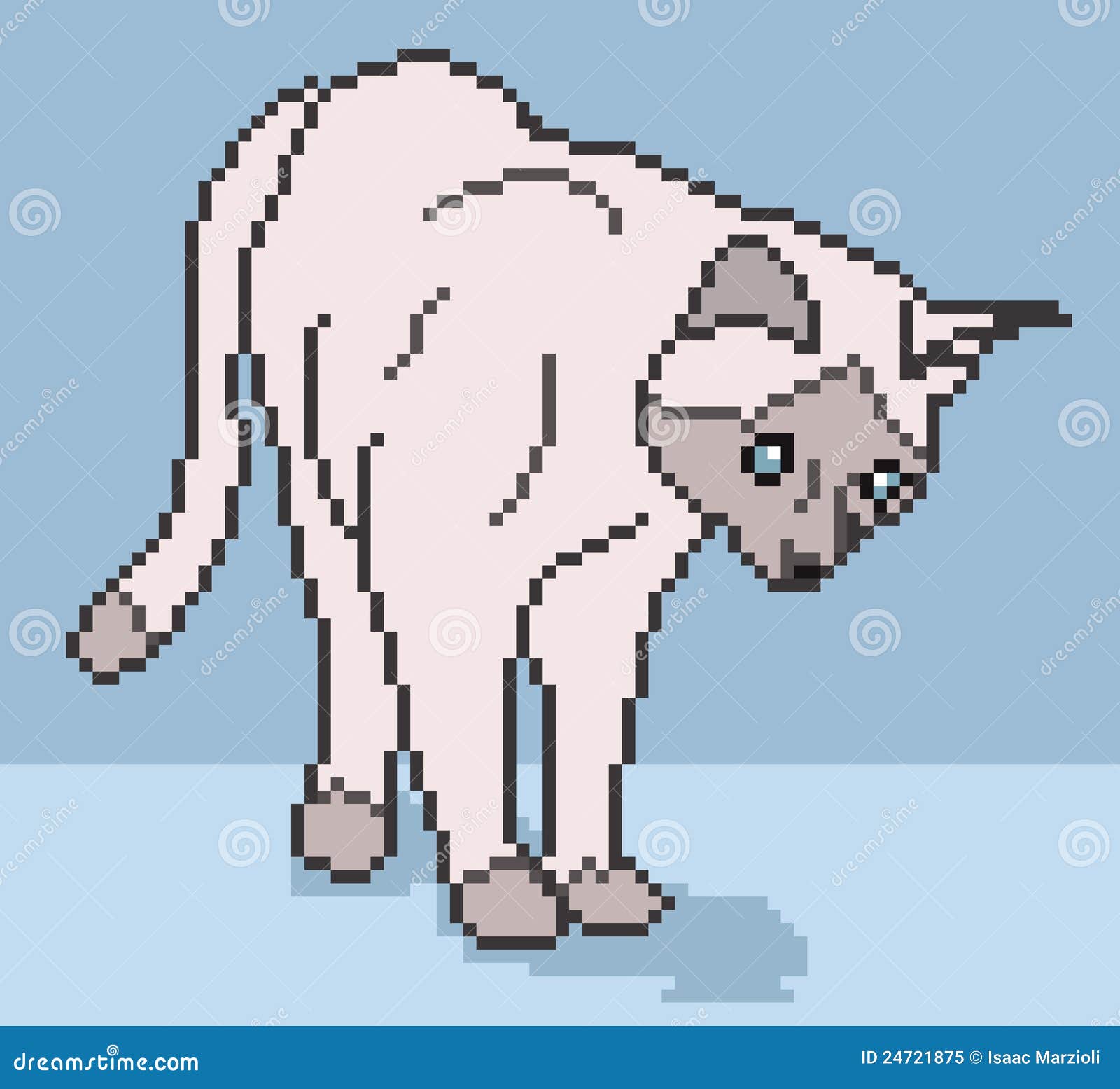 Pixel Cat Background stock vector. Illustration of background - 24721875