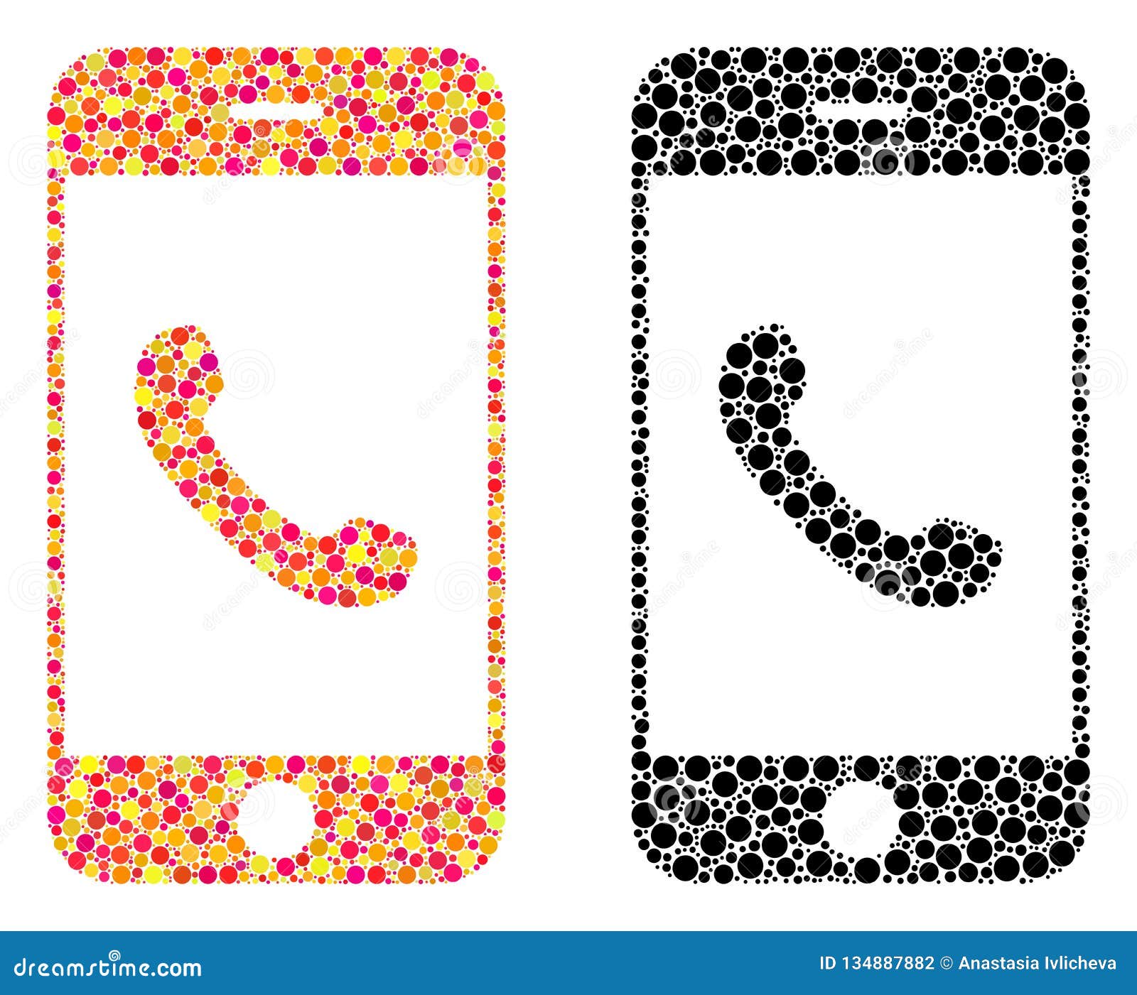 Pixel Cell Phone Mosaic Icons Stock Vector - Illustration of casual ...