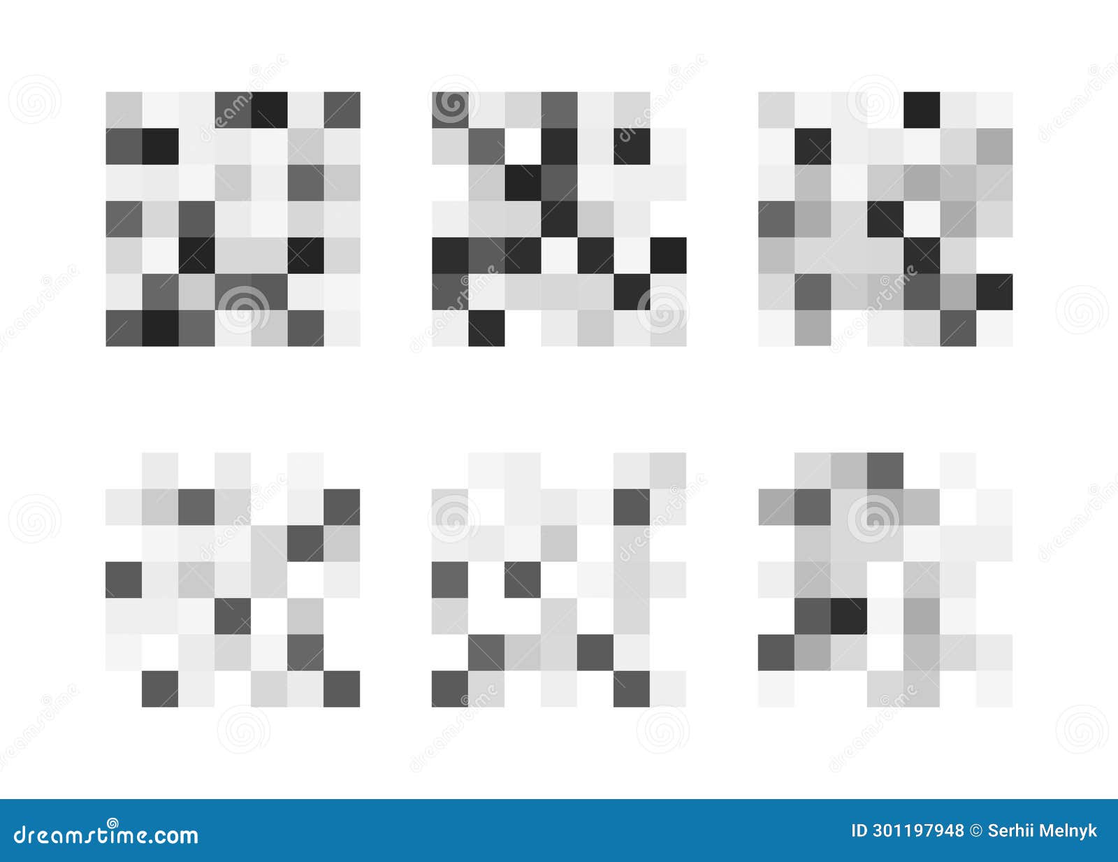Censorship Elements Of Various Types, Censored Bar And Pixel Censor ...