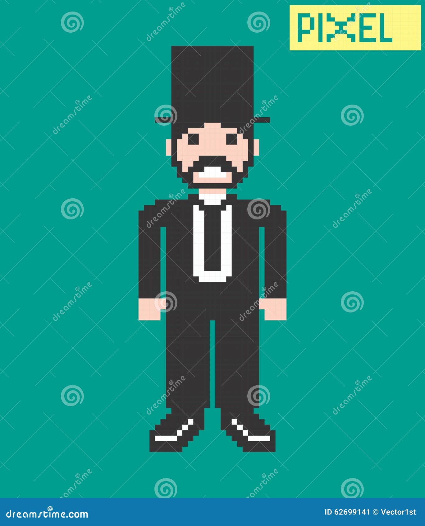 Pixel character stock vector. Illustration of people - 62699141