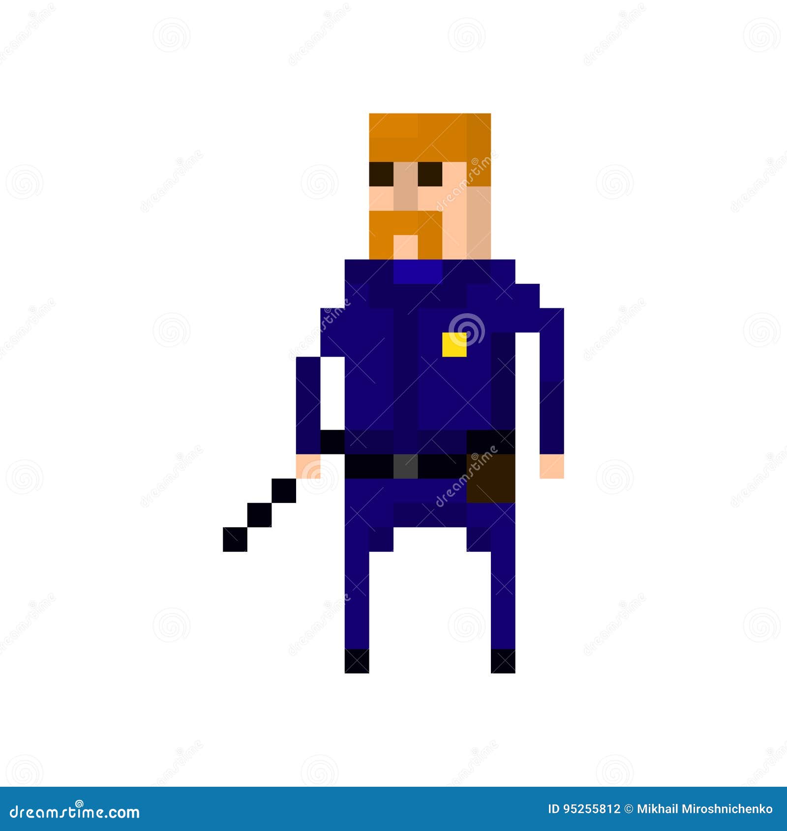 Pixel Character Elf With Green Hair, Cute Anime Girl Vector ...