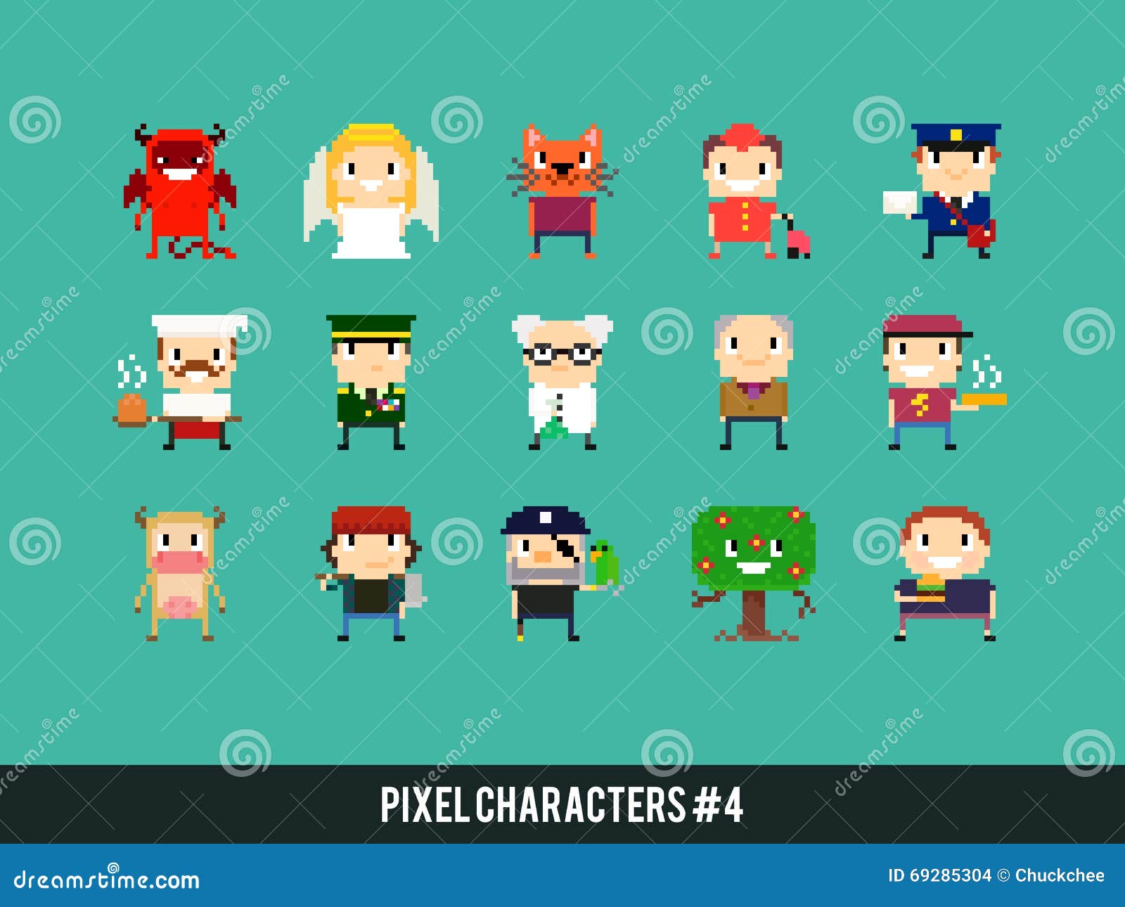 Postman In Pixel Art Royalty-Free Stock Photography | CartoonDealer.com ...