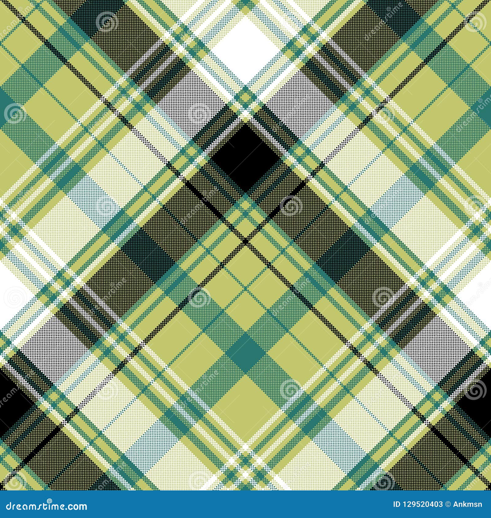 Pixel Check Plaid Textile Texture Seamless Pattern Stock Vector ...