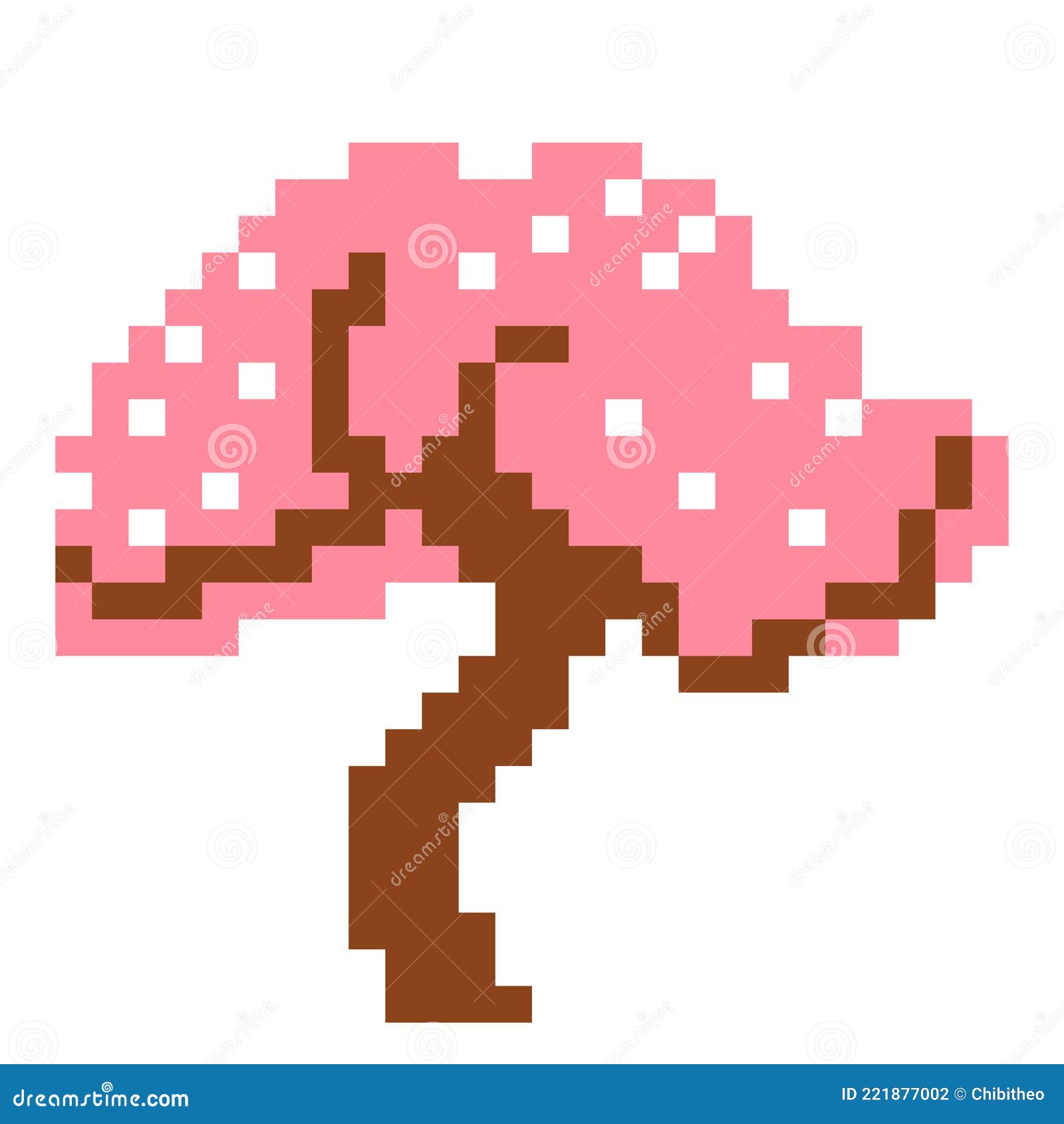 Pixel Cherry Blossom Image Vector Stock Vector - Illustration of ...