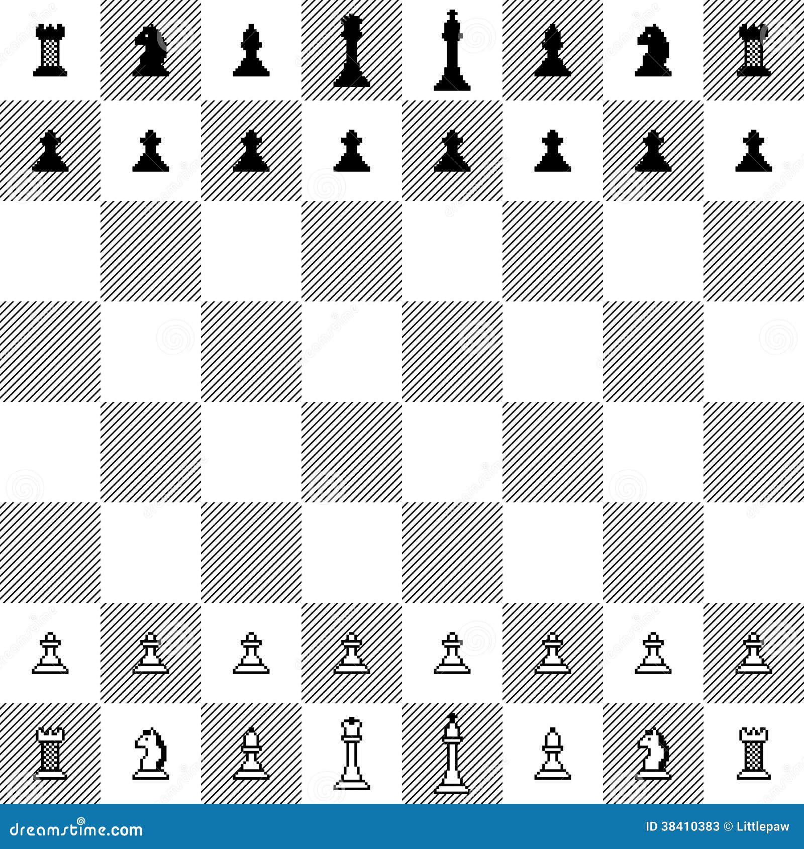 Pixel Art Set Of Chess Pieces Cartoon Vector | CartoonDealer.com #53644461