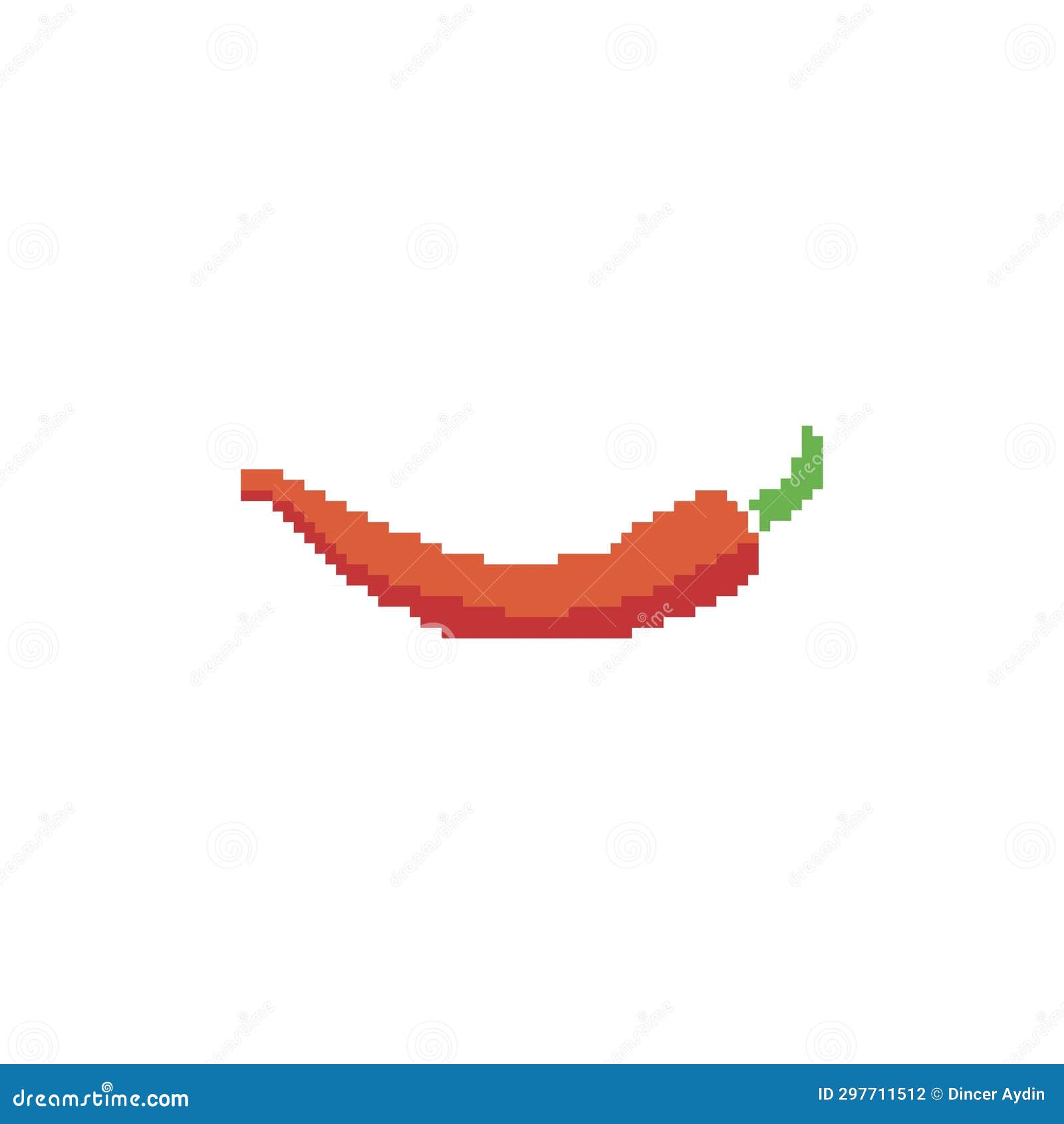 Pixel Chili Icon Pixel Art Element for 8 Bit Game Stock Vector ...