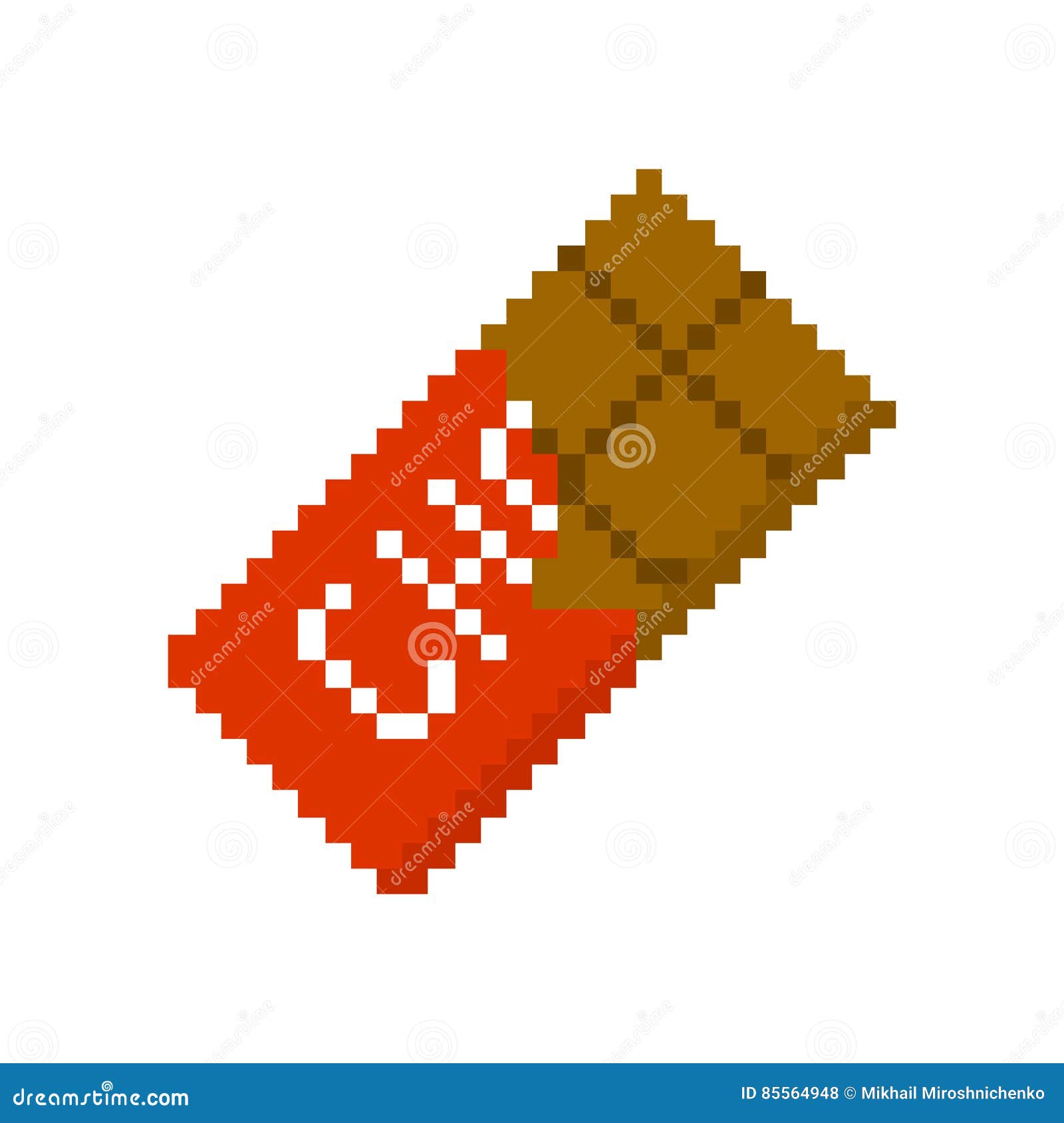 Pixel Chocolate Bar Image Vector Illustration | CartoonDealer.com ...