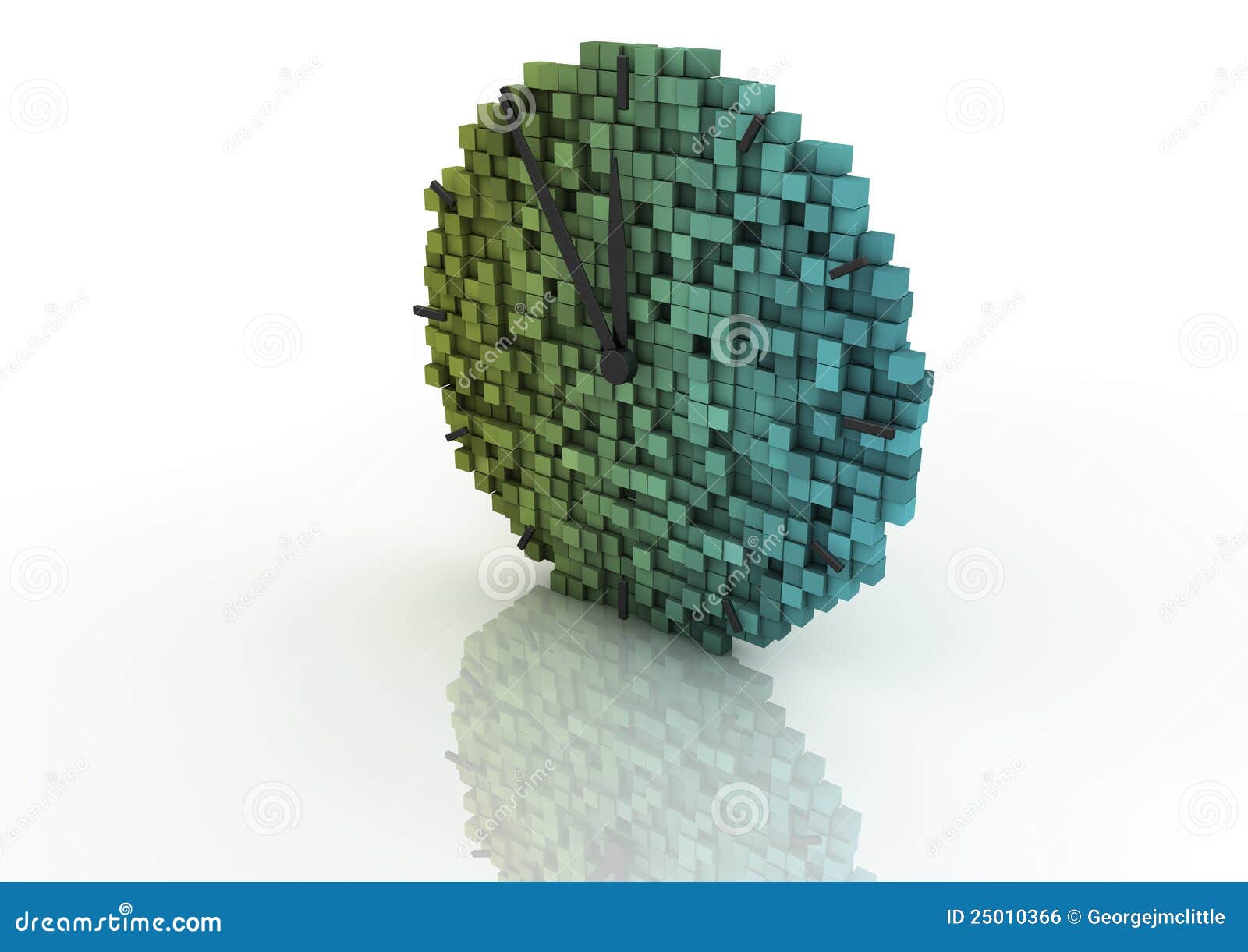 Pixel clock stock illustration. Illustration of design - 25010366