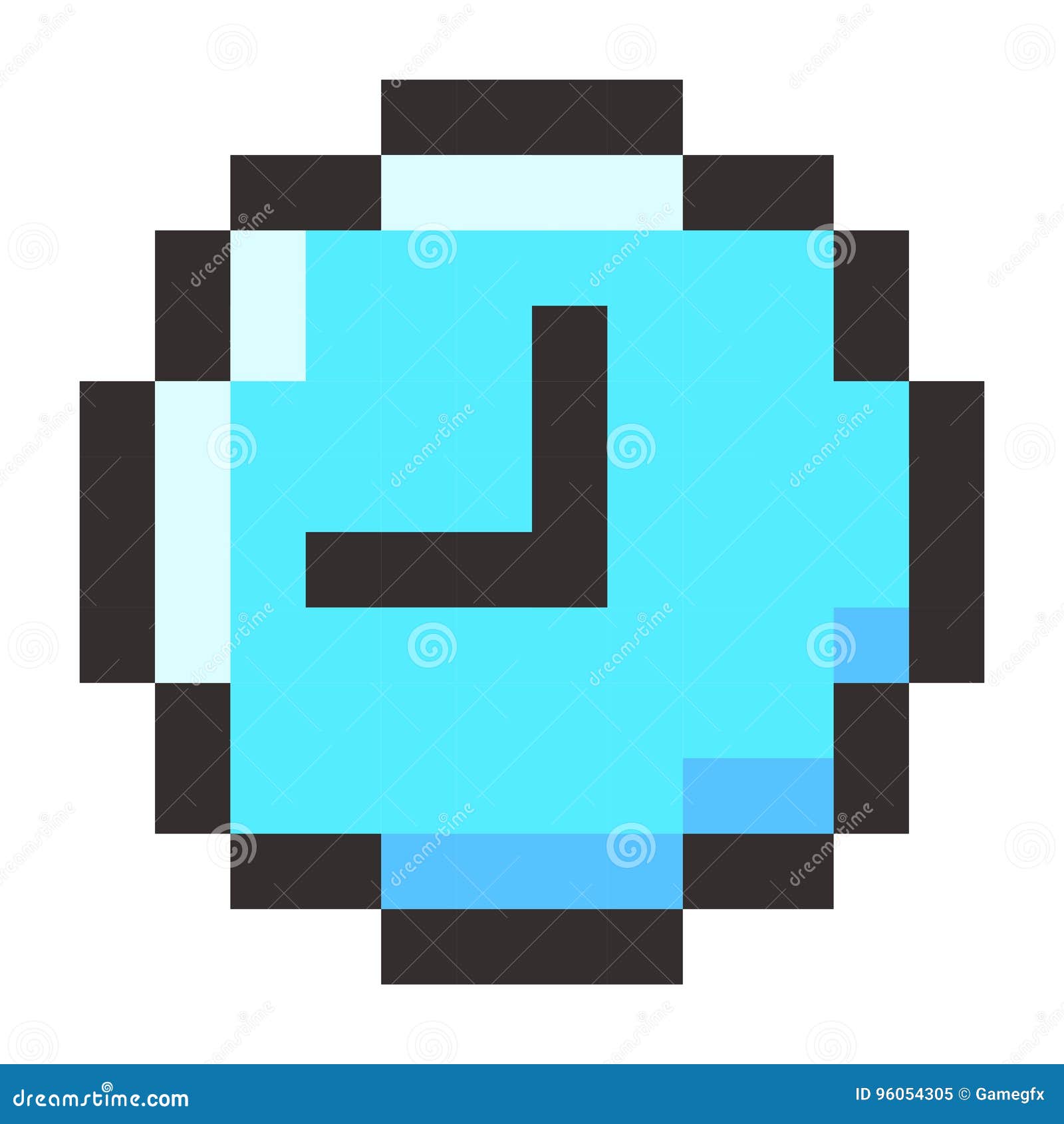 Pixel Art Clock With Vibrant Colors By Pixelplantmaster Stock ...