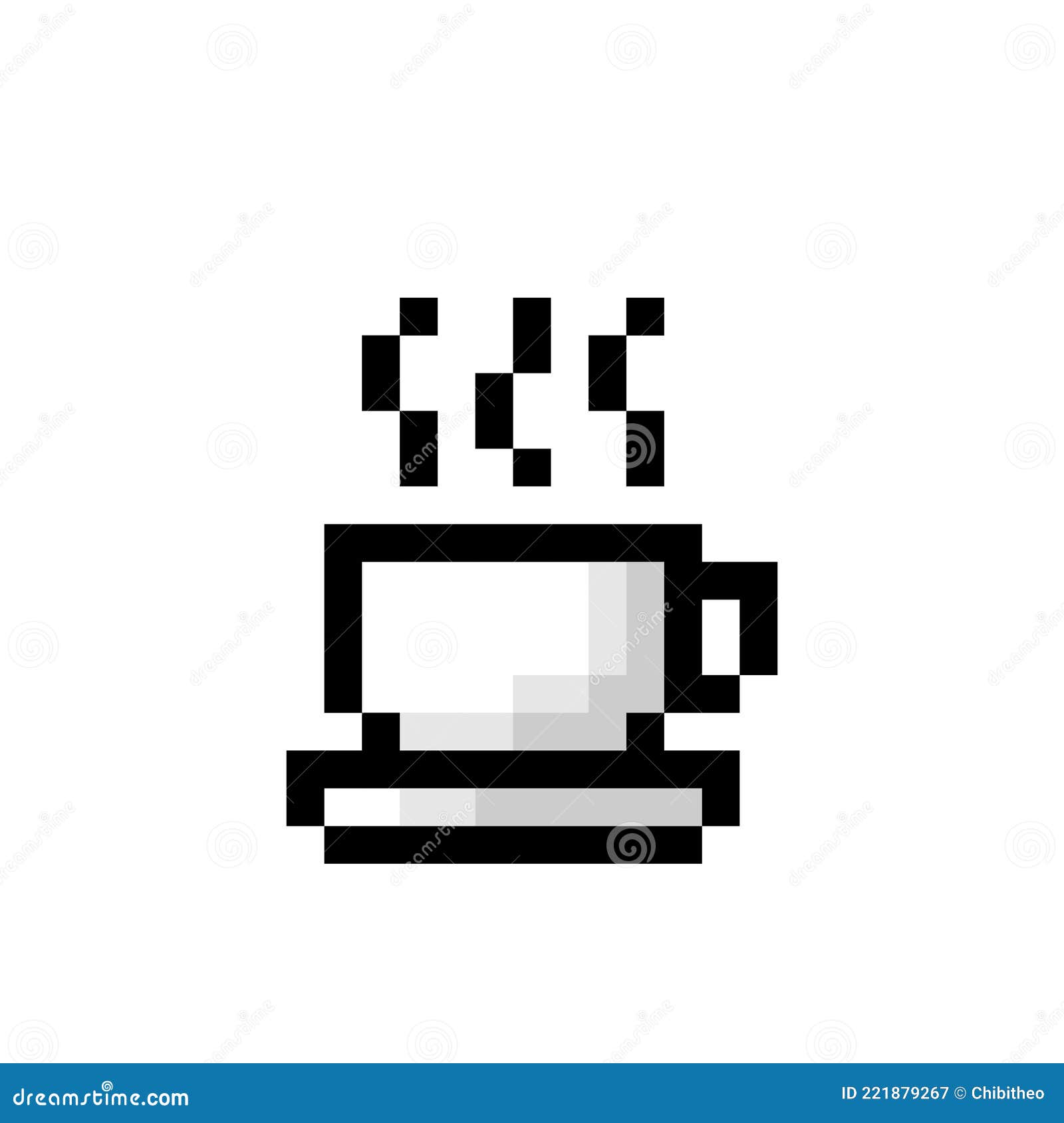Pixel Art Coffee Vector Illustration | CartoonDealer.com #85535894