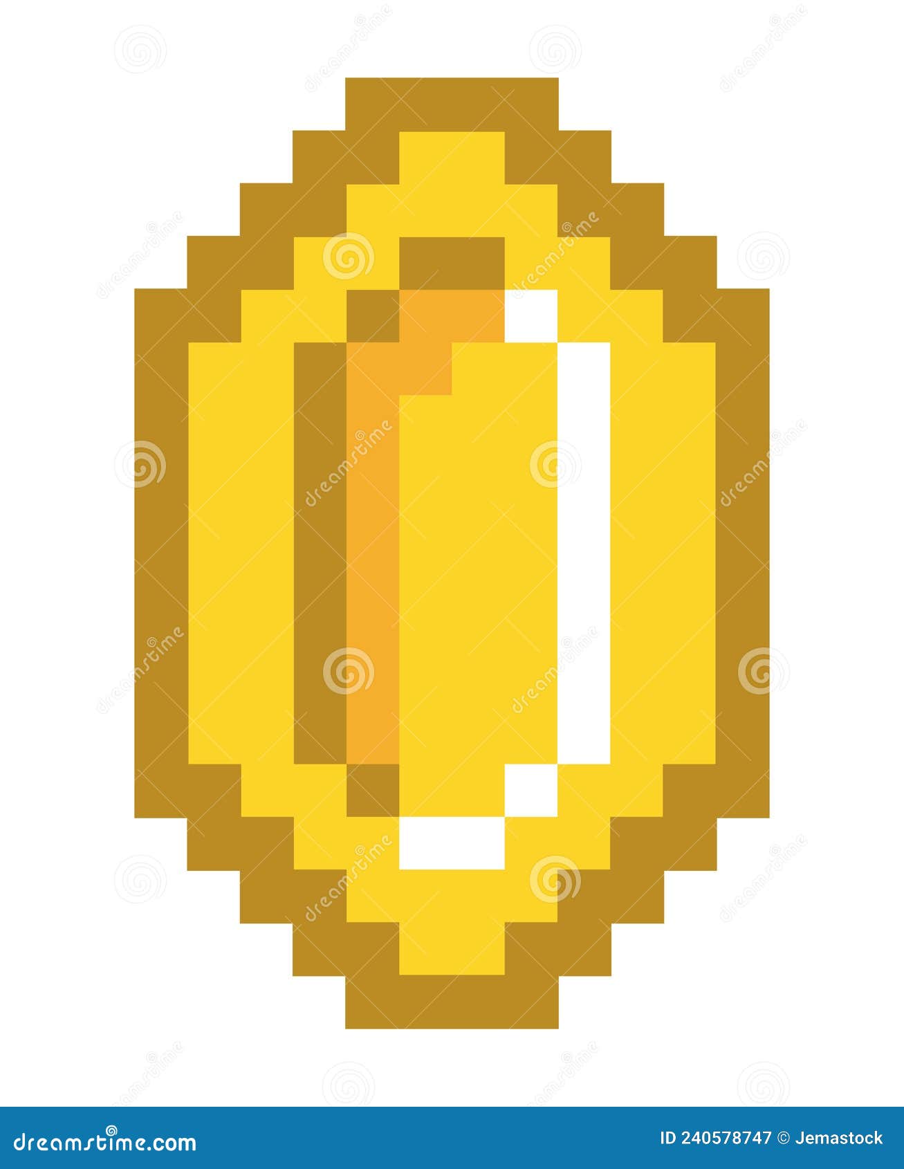 Pixel Coin Animation Sprite. Retro 8 Bit Game Money Golden Coins And ...