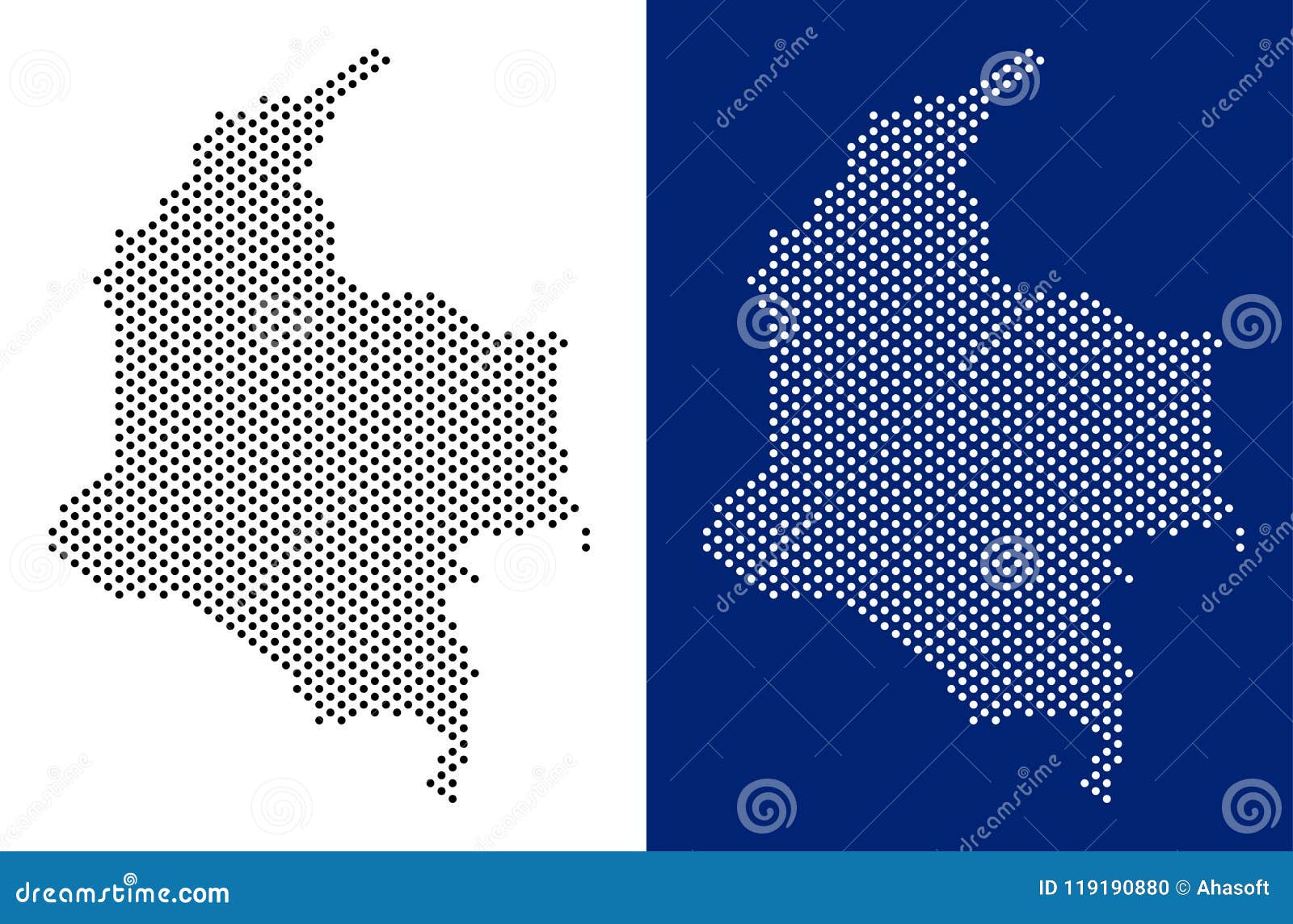 Pixel Colombia Map Cartoon Vector | CartoonDealer.com #119442215