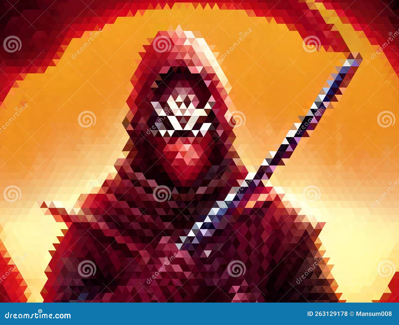 Pixel Color of Ninja Background Stock Illustration - Illustration of ...