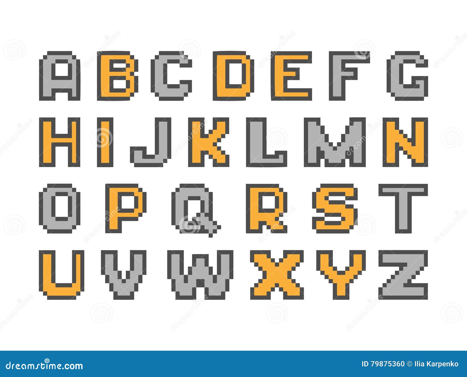 Pixel Colorful Alphabet Letters Stock Illustration - Illustration of ... Pixel Colorful Alphabet Letters Stock Illustration - Illustration of ...