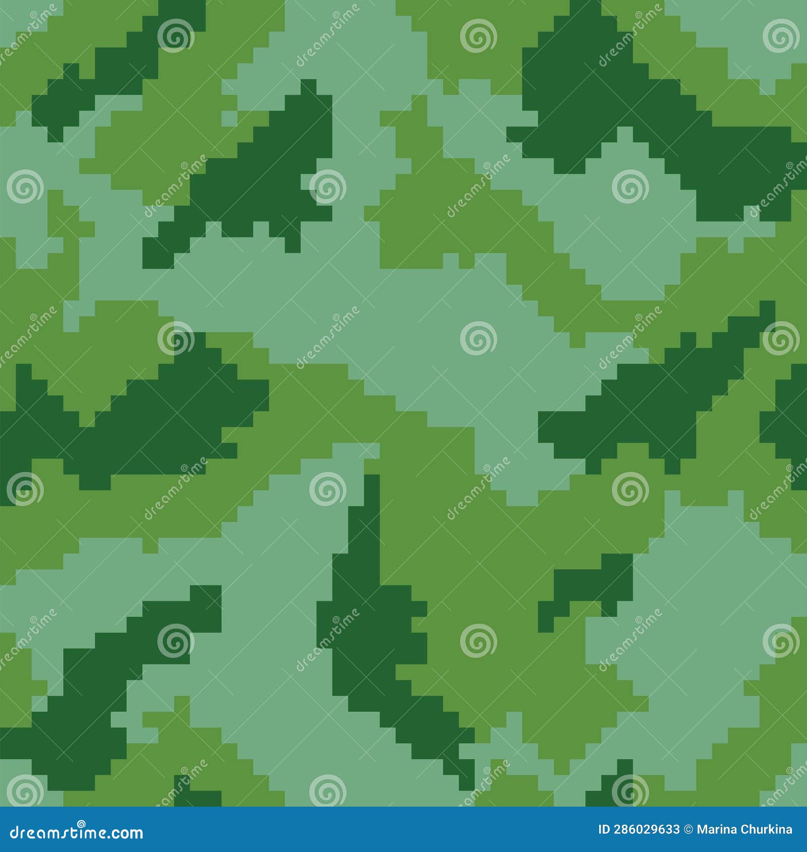 Pixel Green Camouflage Pattern Stock Vector - Illustration of school ...
