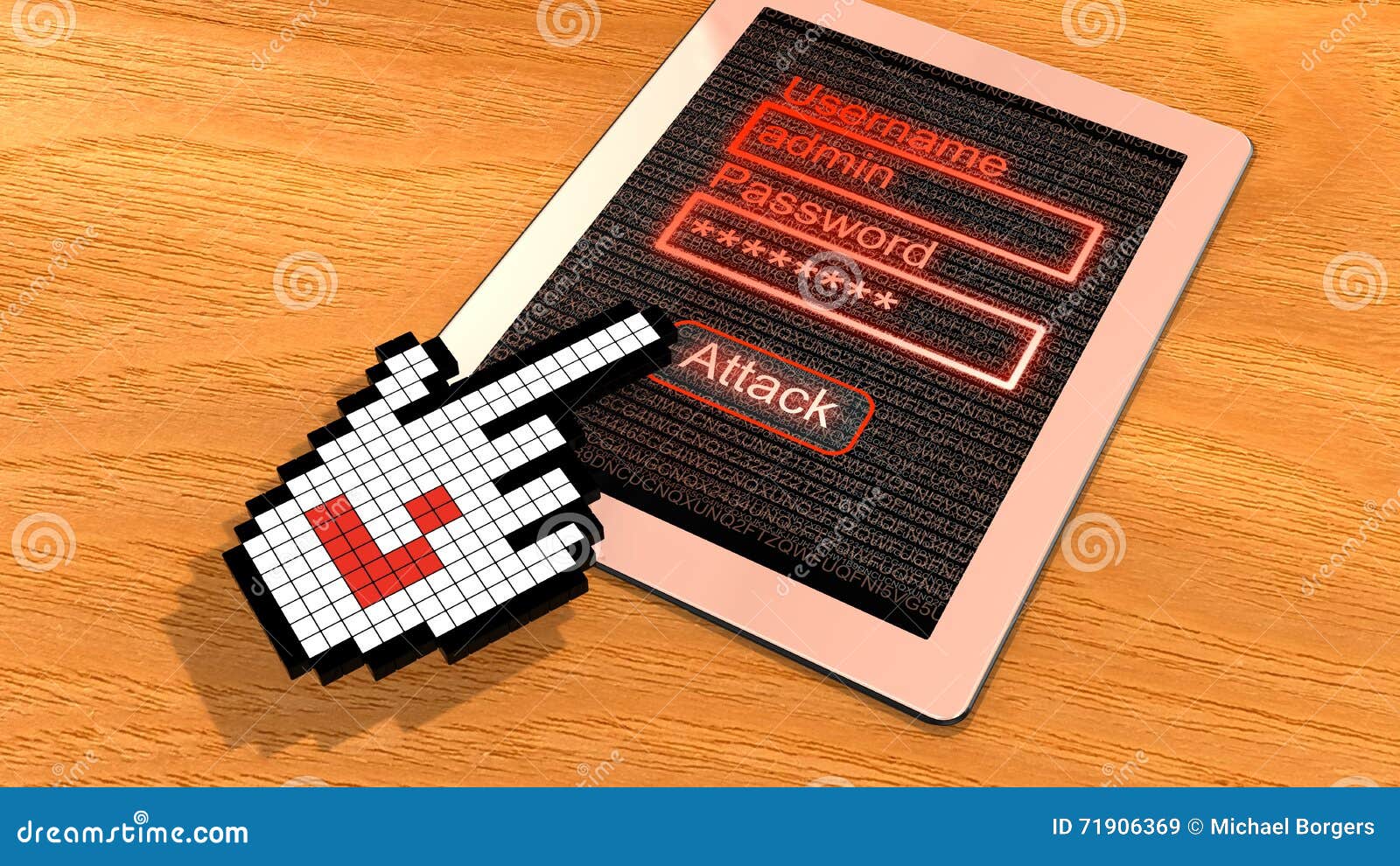Pixel Cursor Hacking Tablet Stock Illustration - Illustration of person ...