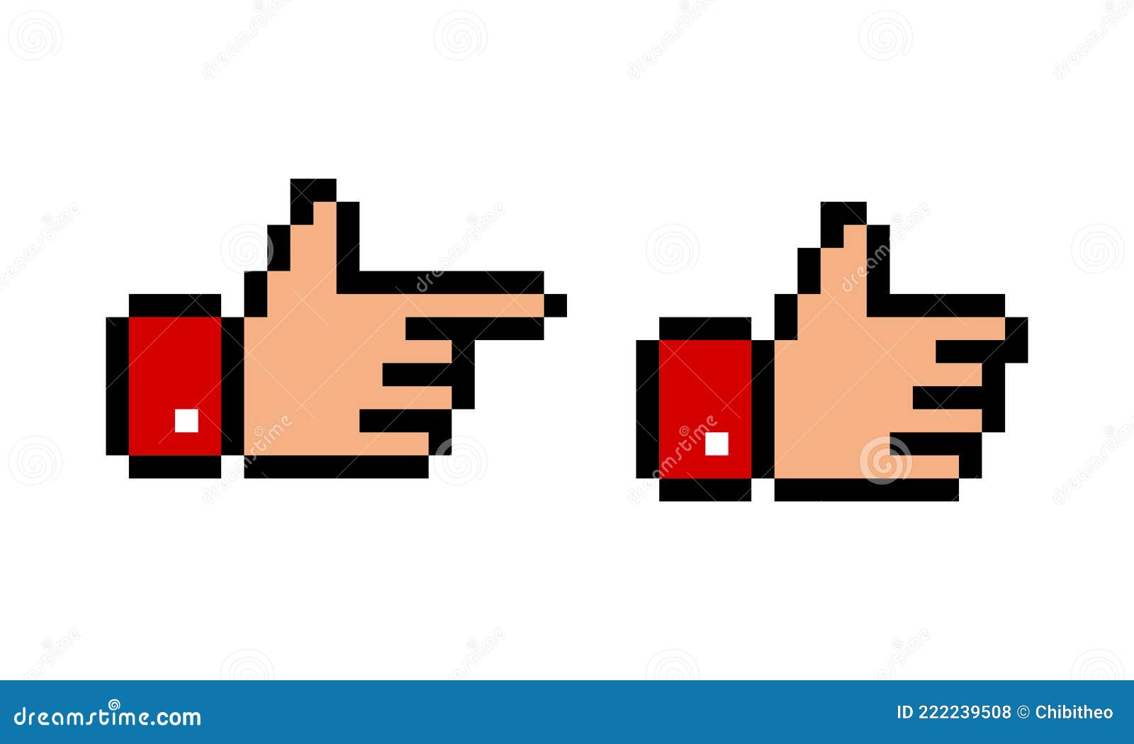 Pixel Cursor Hand Image Vector Stock Vector - Illustration of icon ...