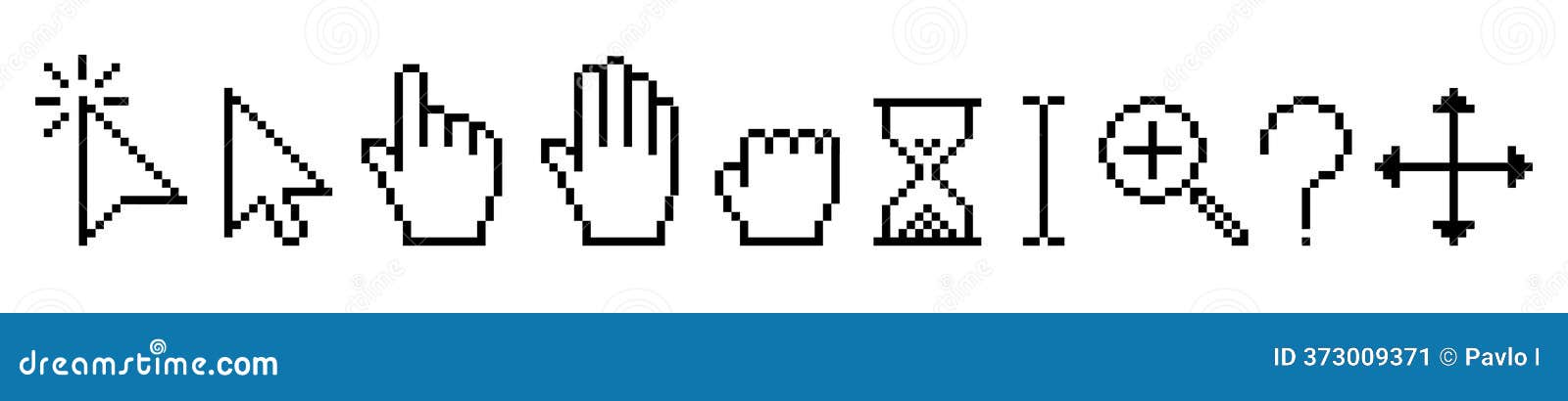 Pixel Cursor Icons Vector Illustration | CartoonDealer.com #28538160