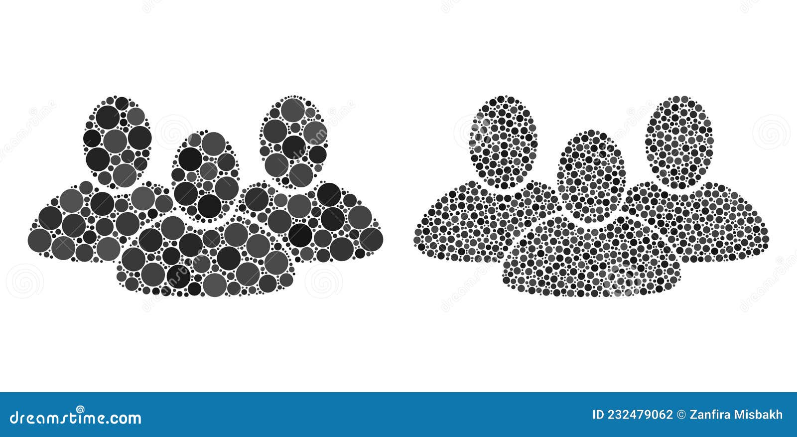 Circle Customer Group Icon Collage Stock Vector - Illustration of ...