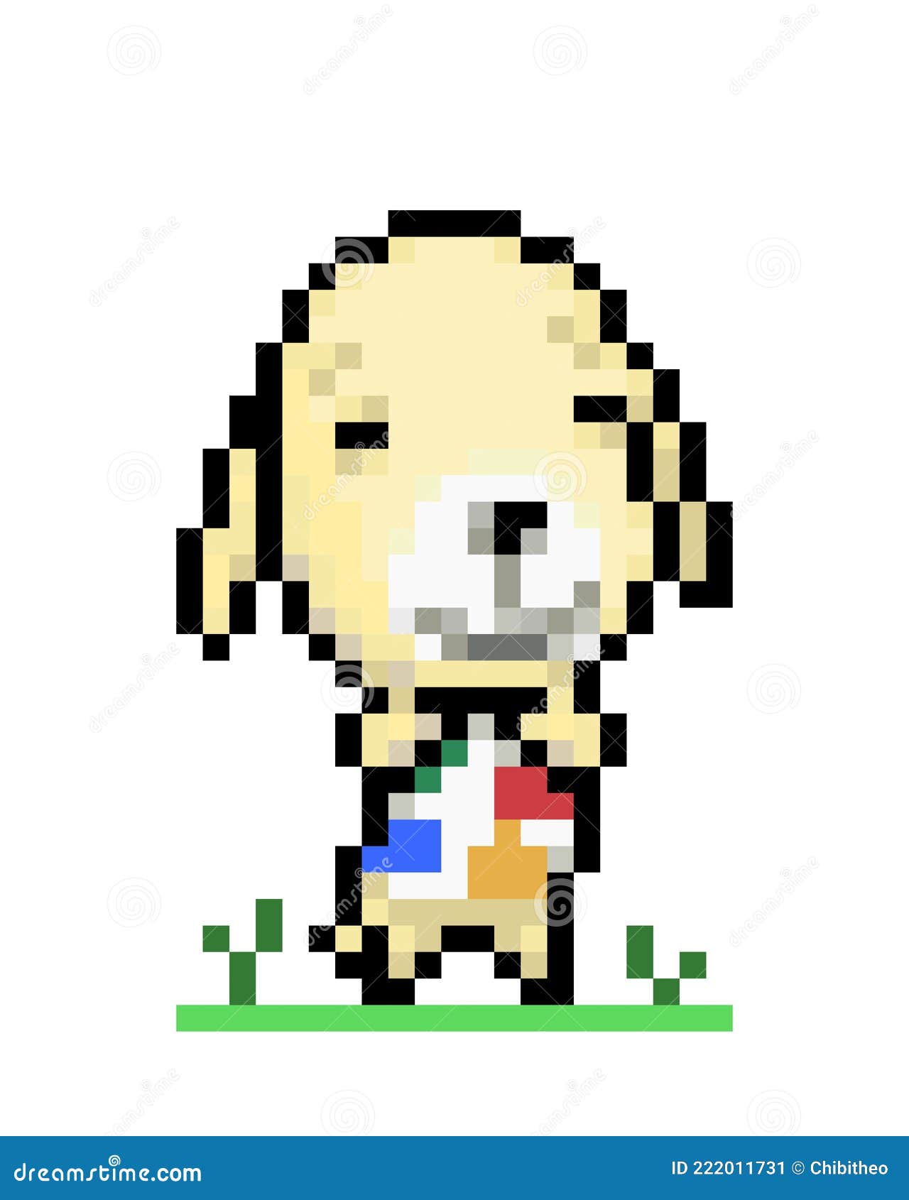 Pixel Cute Dog Image Vector Stock Vector - Illustration of emoticon ...