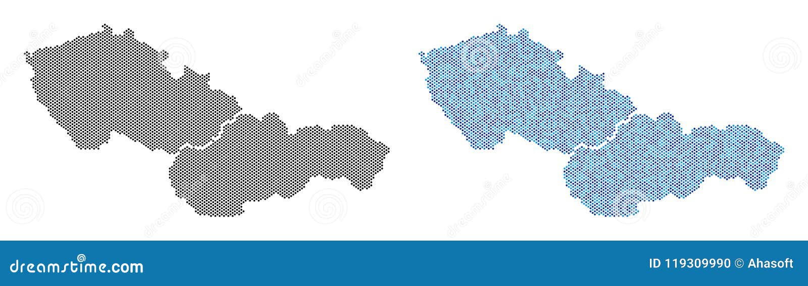 Pixel Czechoslovakia Map Abstractions Stock Vector - Illustration of ...