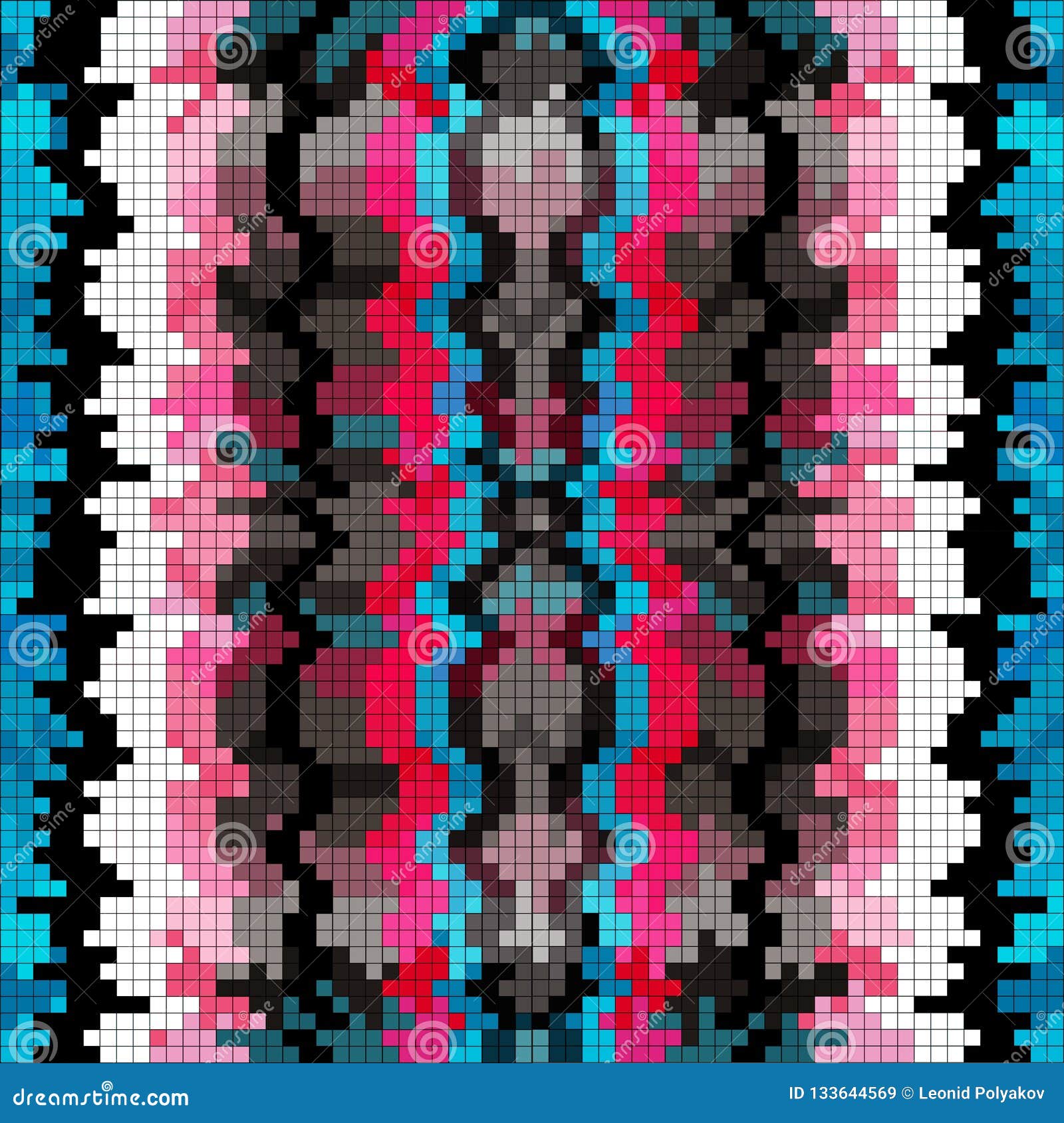 Pixel Art Dark Forest Illustration. Glowing Eyes In Shadows. Detailed ...