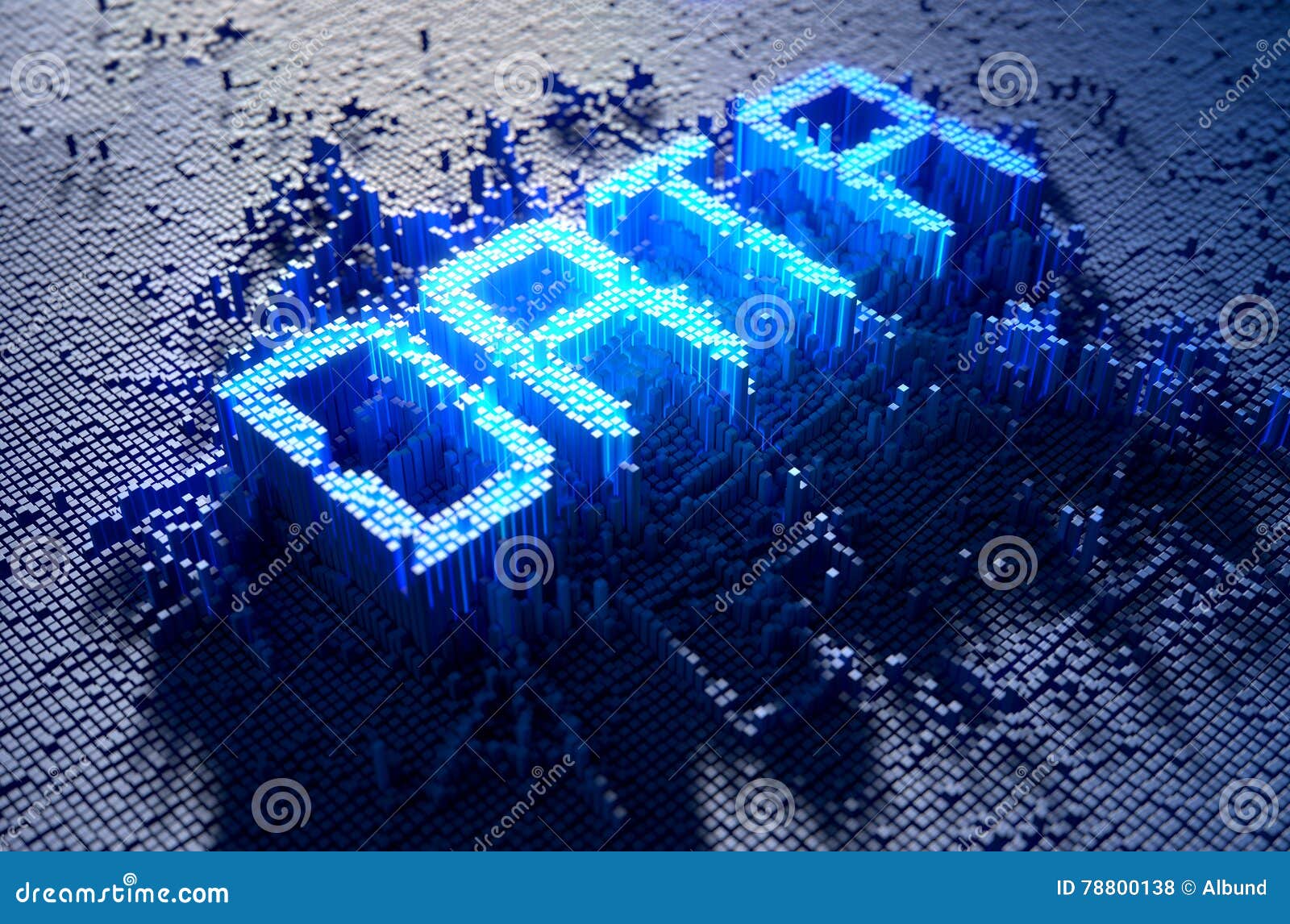 Pixel Data Concept stock illustration. Illustration of illuminated ...