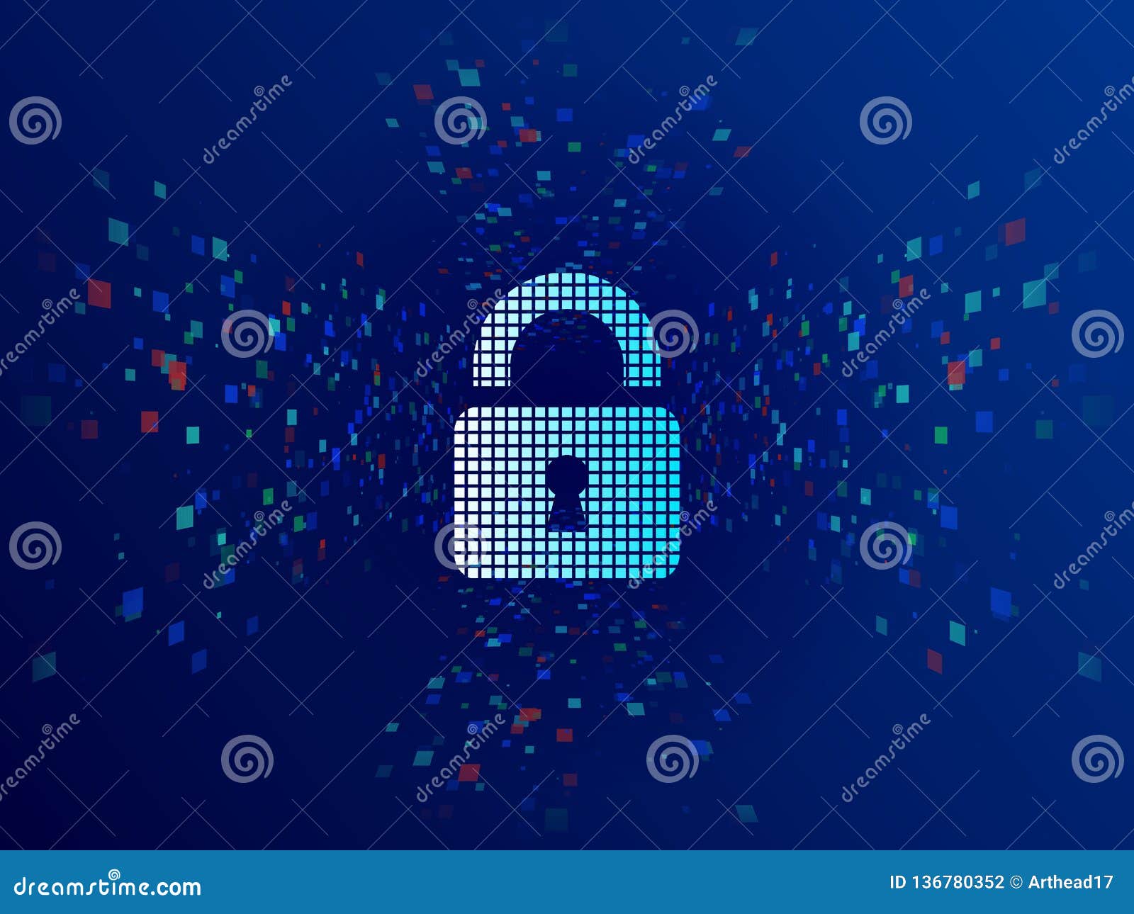 Pixel design padlock icon stock vector. Illustration of design - 136780352