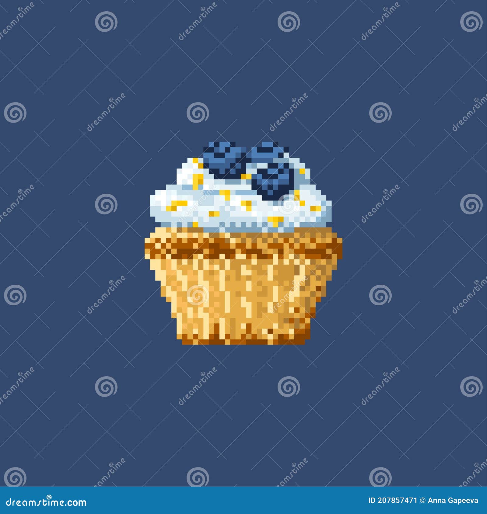 Blueberry Pixel Art: 8-bit Style Game Item Royalty-Free Cartoon ...