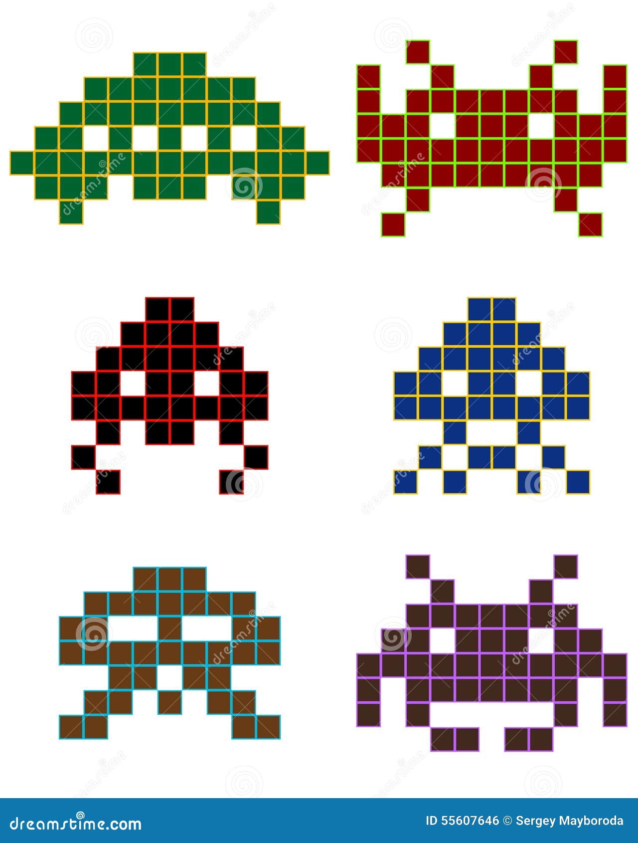 Pixel editorial photo. Illustration of space, vector - 55607646