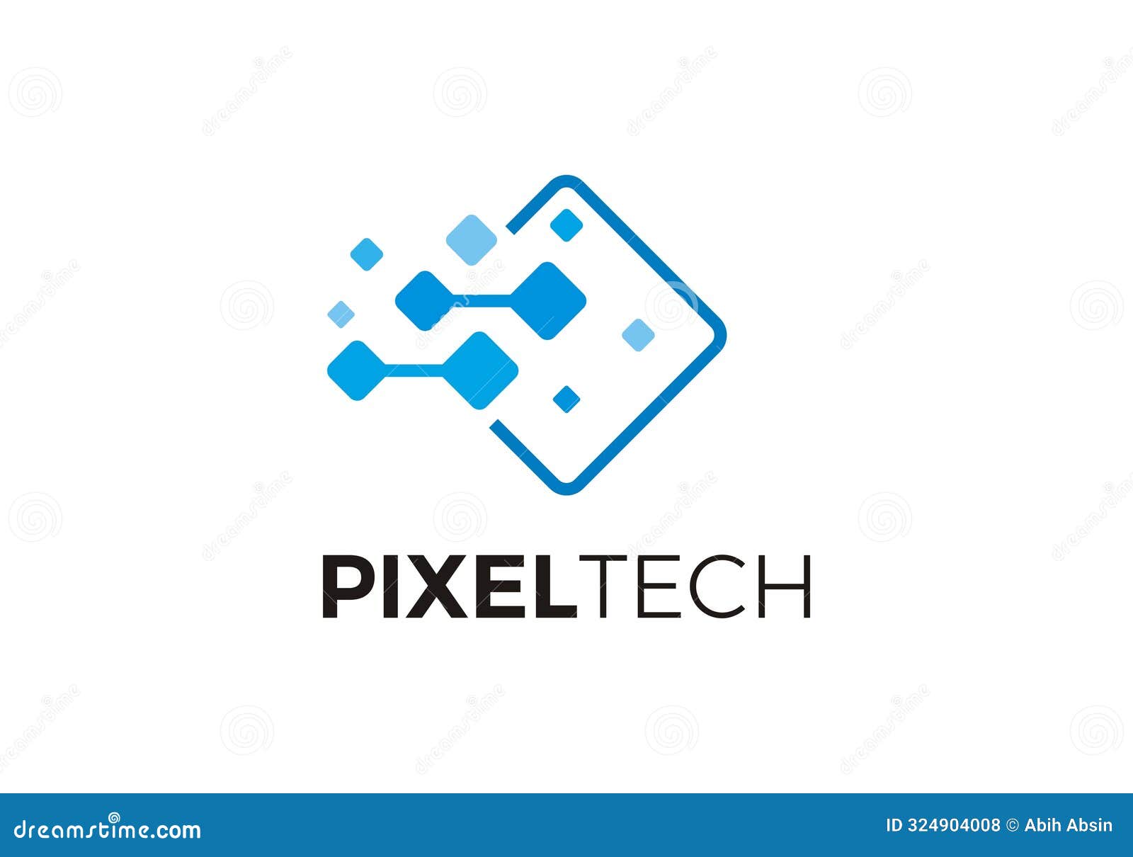 Pixel Digital Tech Logo. System Technology Connection Icon Design Stock ...