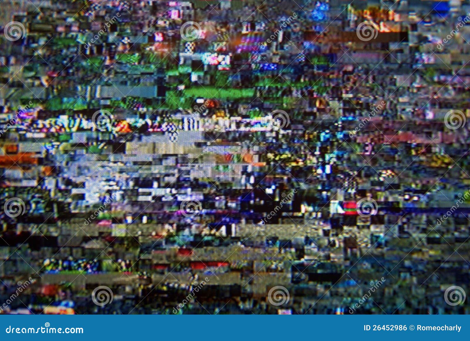 Pixel digital TV stock photo. Image of weak, video, television - 26452986