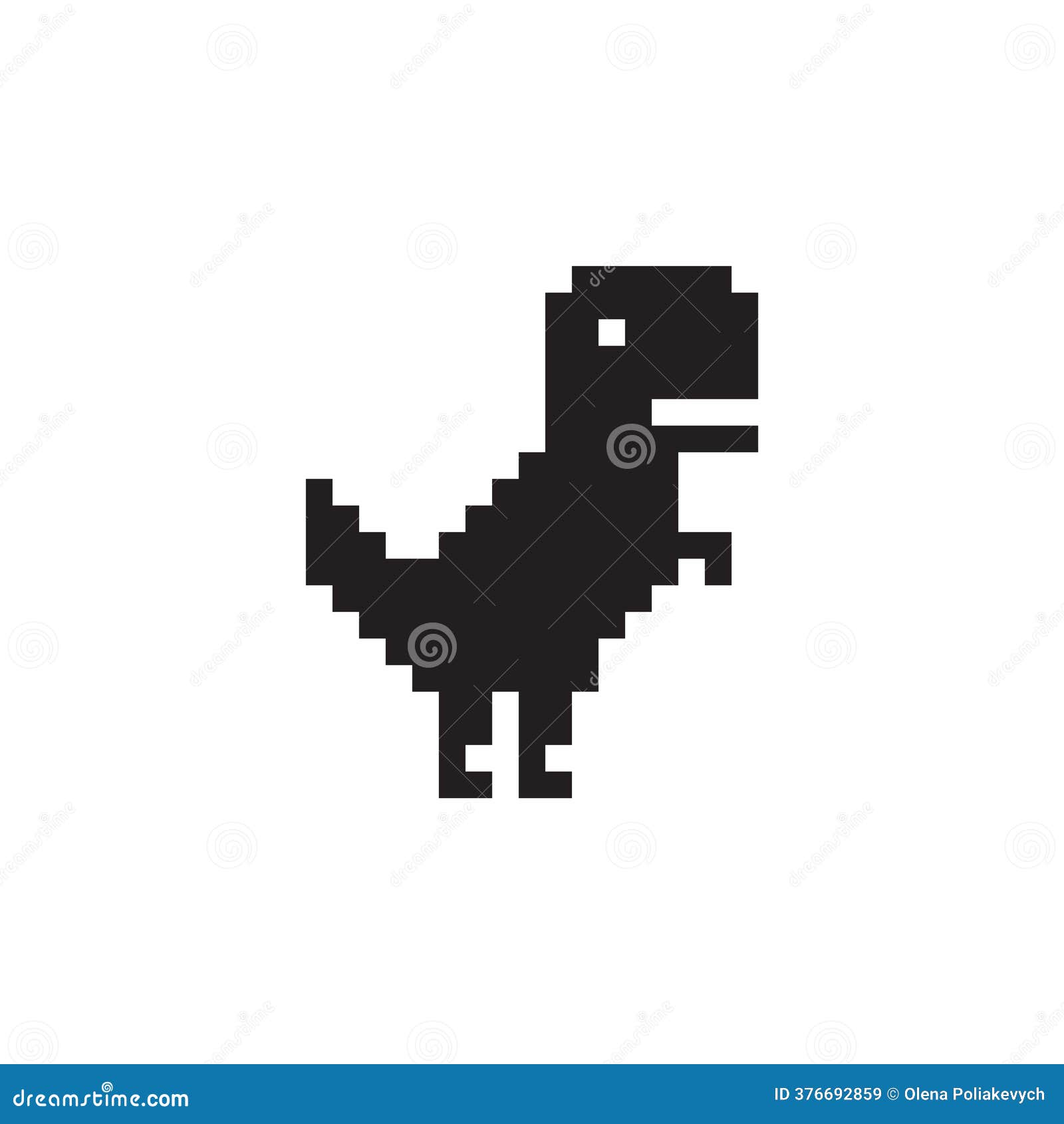 T Rex Pixel Art Dinosaur Video Game Cartoon | CartoonDealer.com #228480589